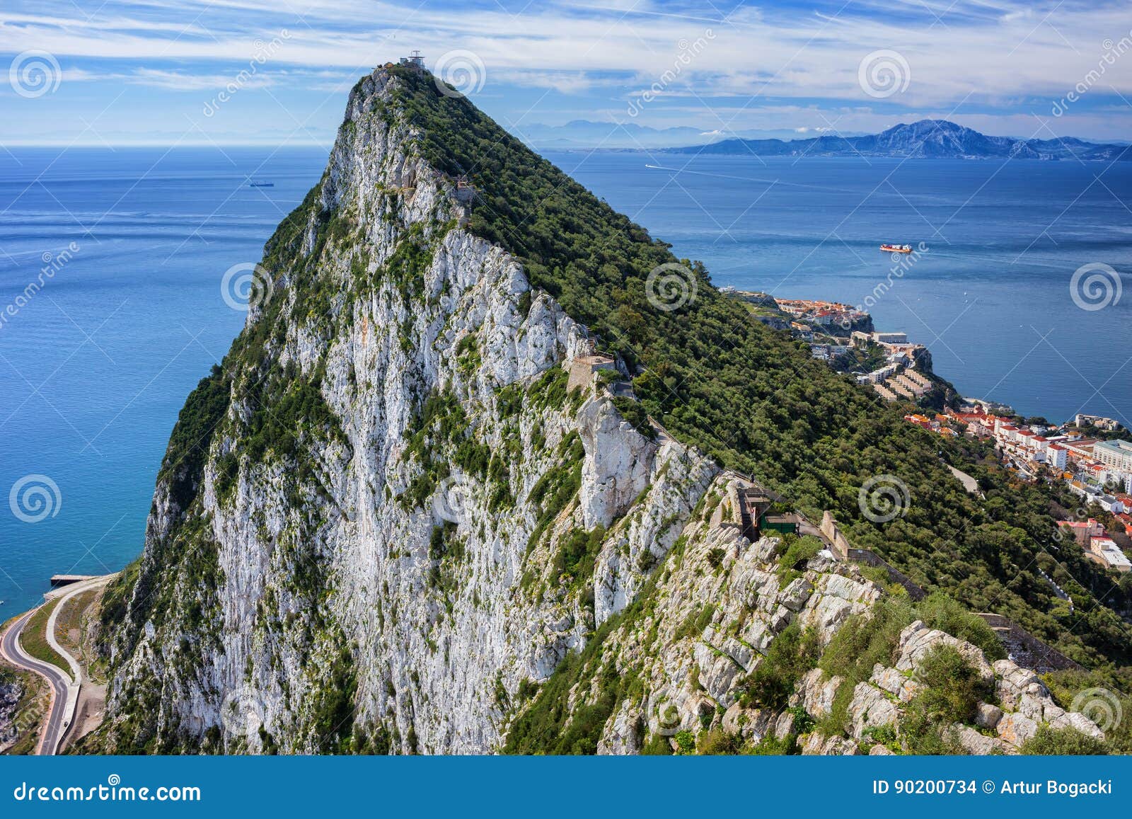 Rock of Gibraltar stock photo. Image of landmark, strait - 90200734