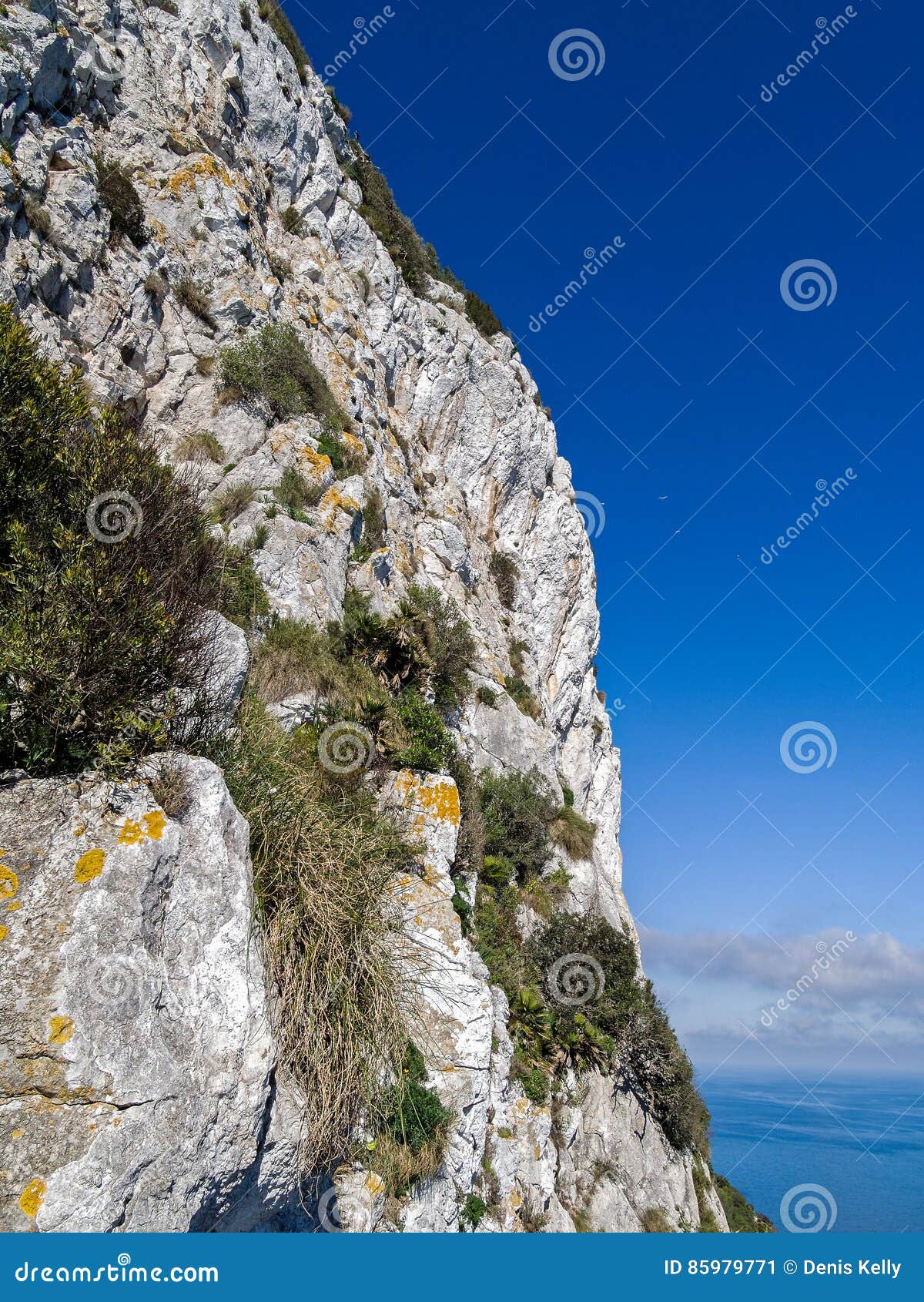 Rock of Gibraltar stock image. Image of cliff, limestone - 85979771