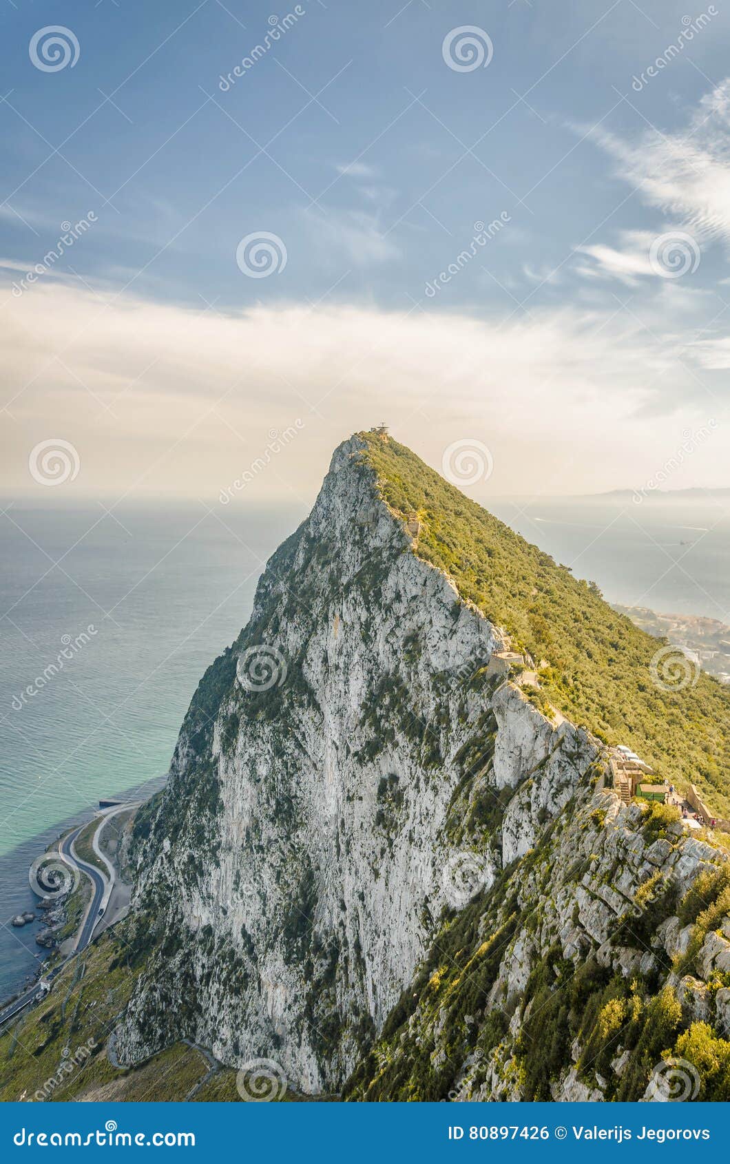 Rock in Gibraltar stock photo. Image of straits, travel - 80897426