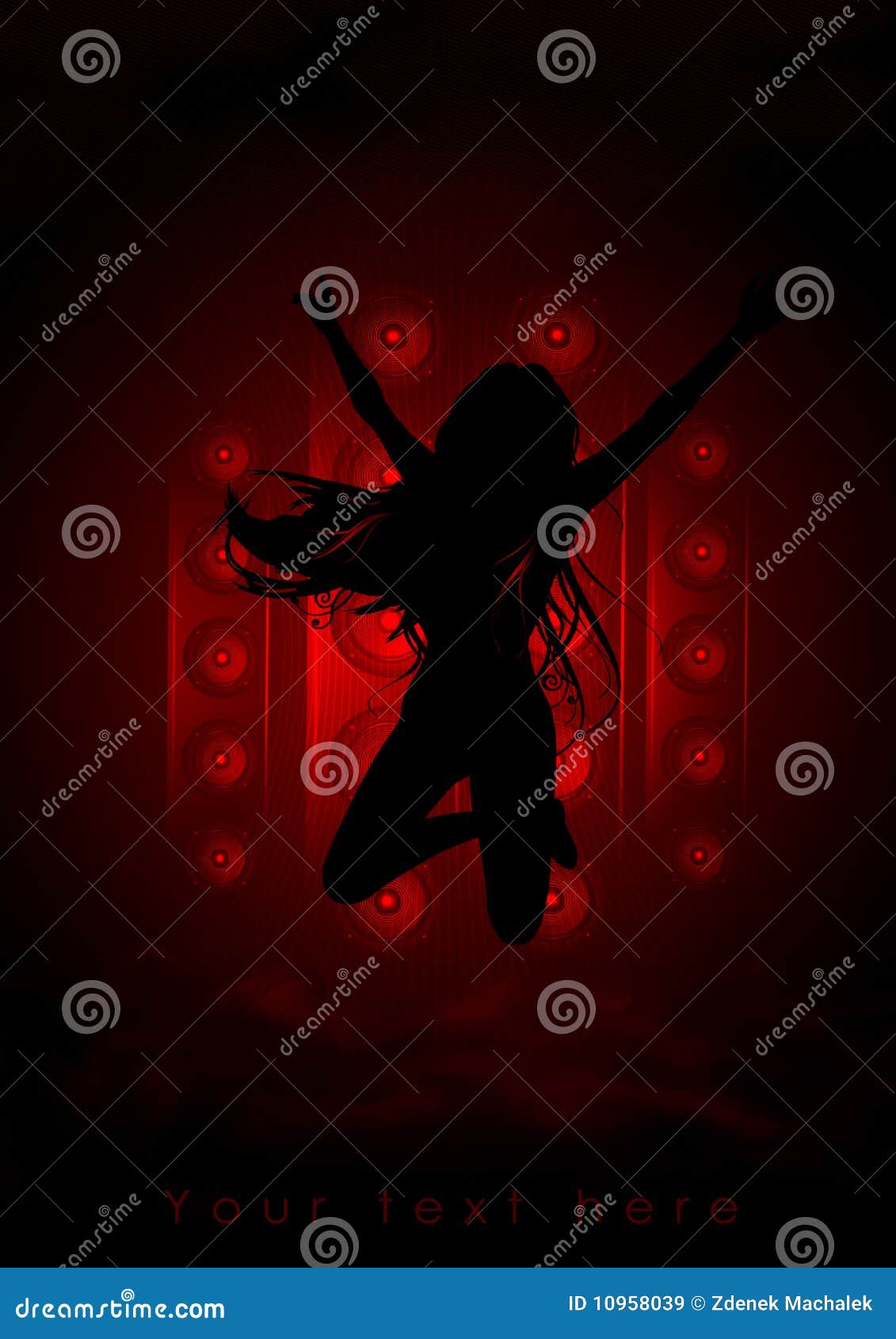 Rock girl stock illustration. Illustration of girl, wallpaper - 10958039