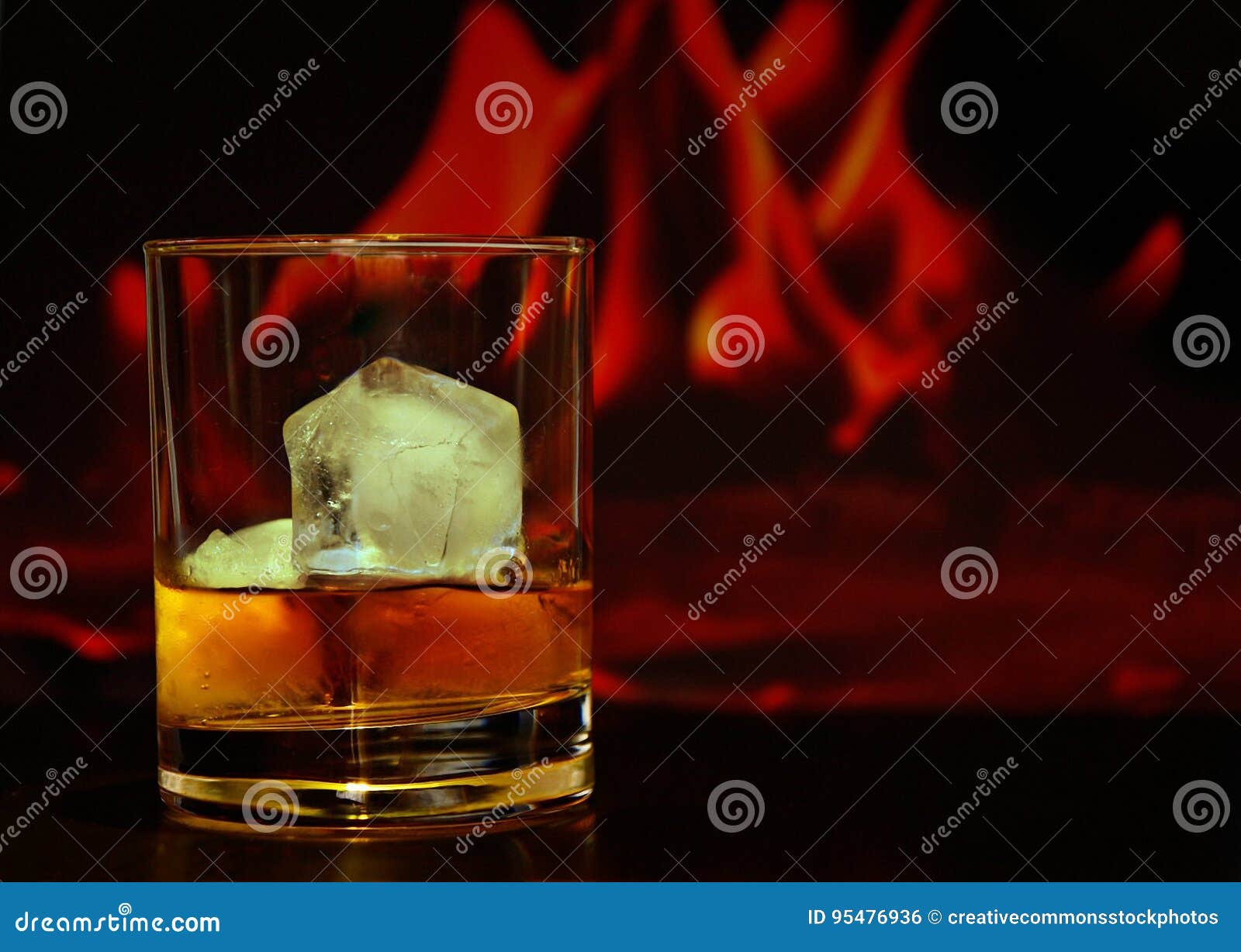 Rock Glass With Liquid And Ice Picture. Image: 95476936