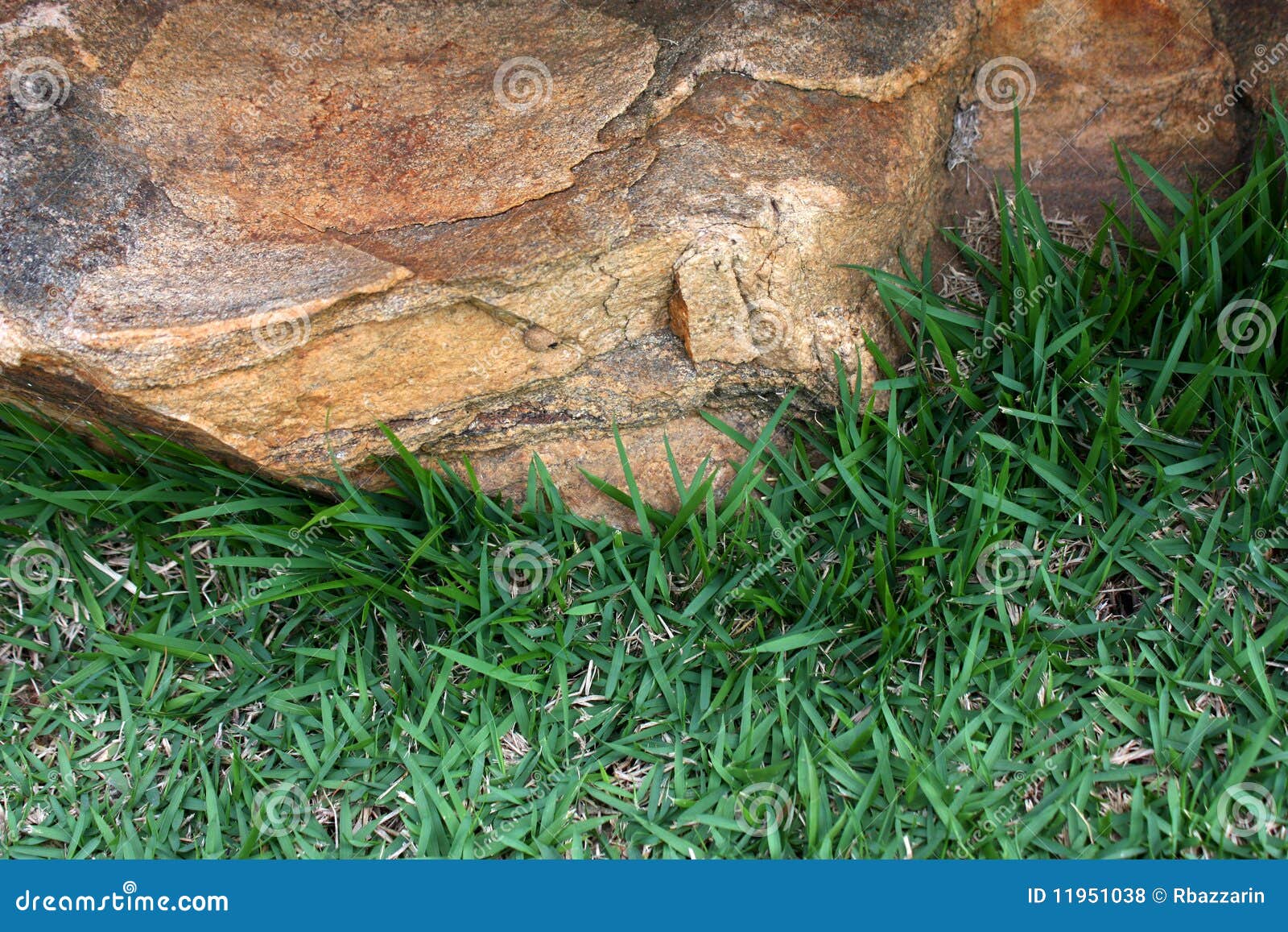 Rock and grass stock photo. Image of outside, grass, contrast - 11951038
