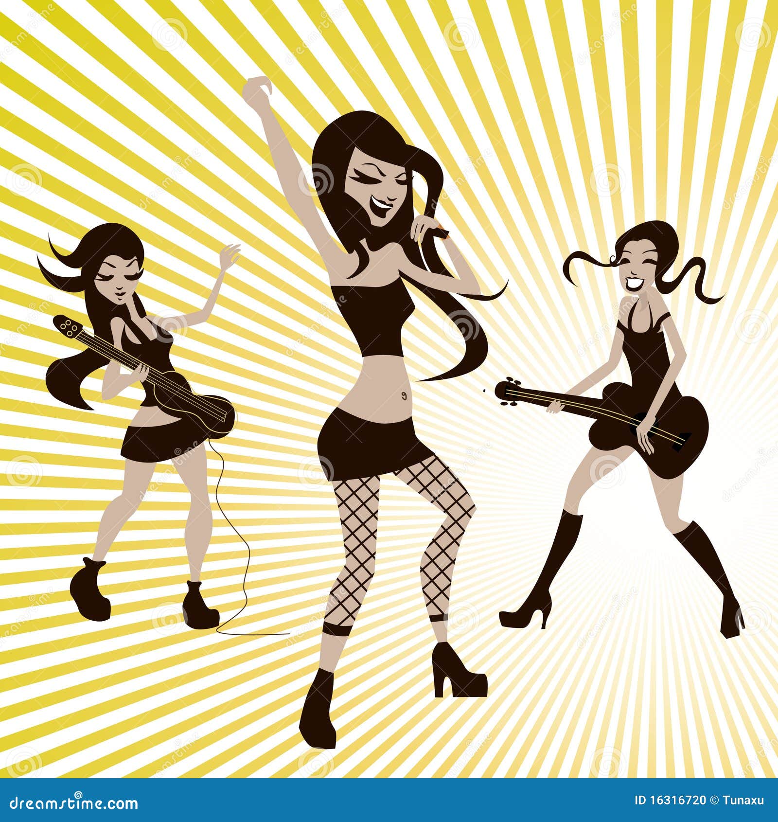 Rock group stock vector. Illustration of concept, adult - 16316720