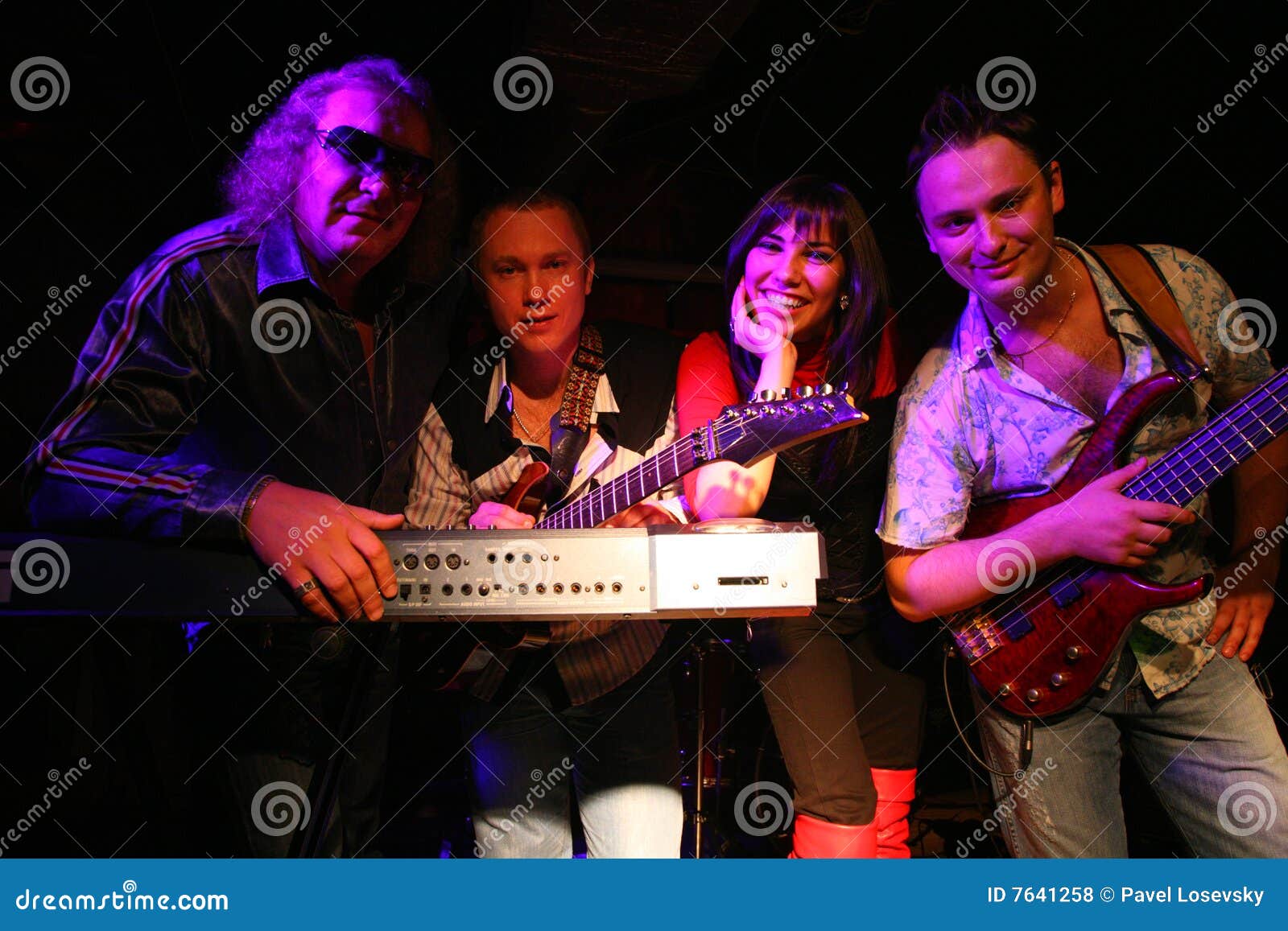 Rock group posing stock photo. Image of people, attitude - 7641258