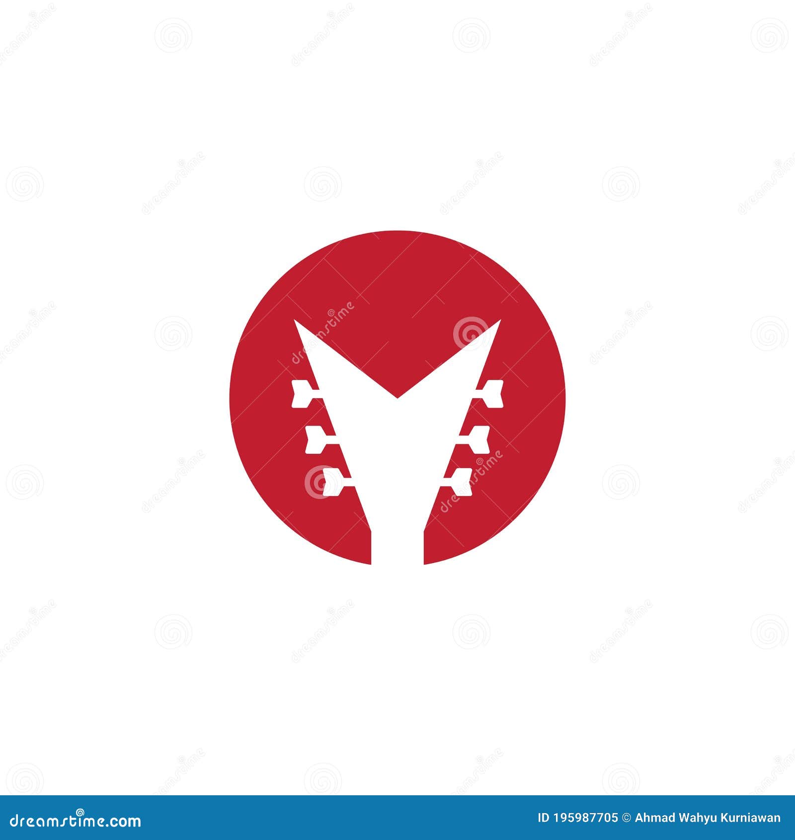 Rock Guitar stock vector. Illustration of vector, metal - 195987705