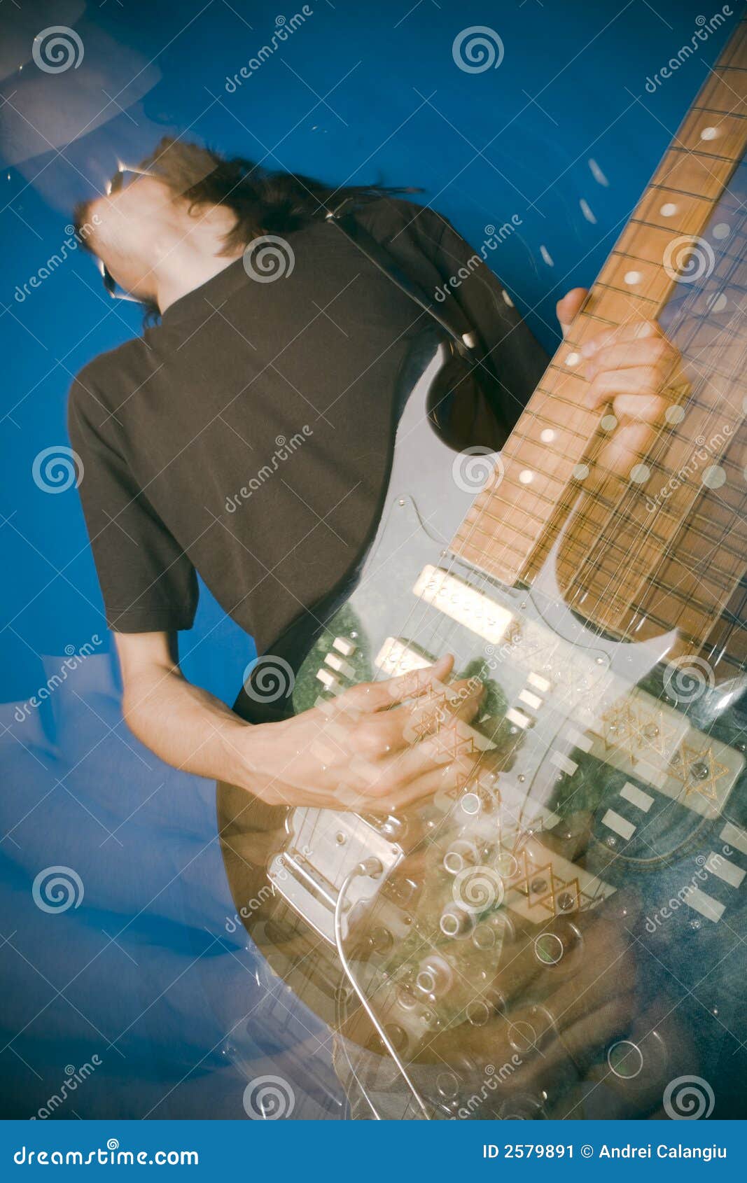 Rock guitar player stock image. Image of movement, instrument - 2579891