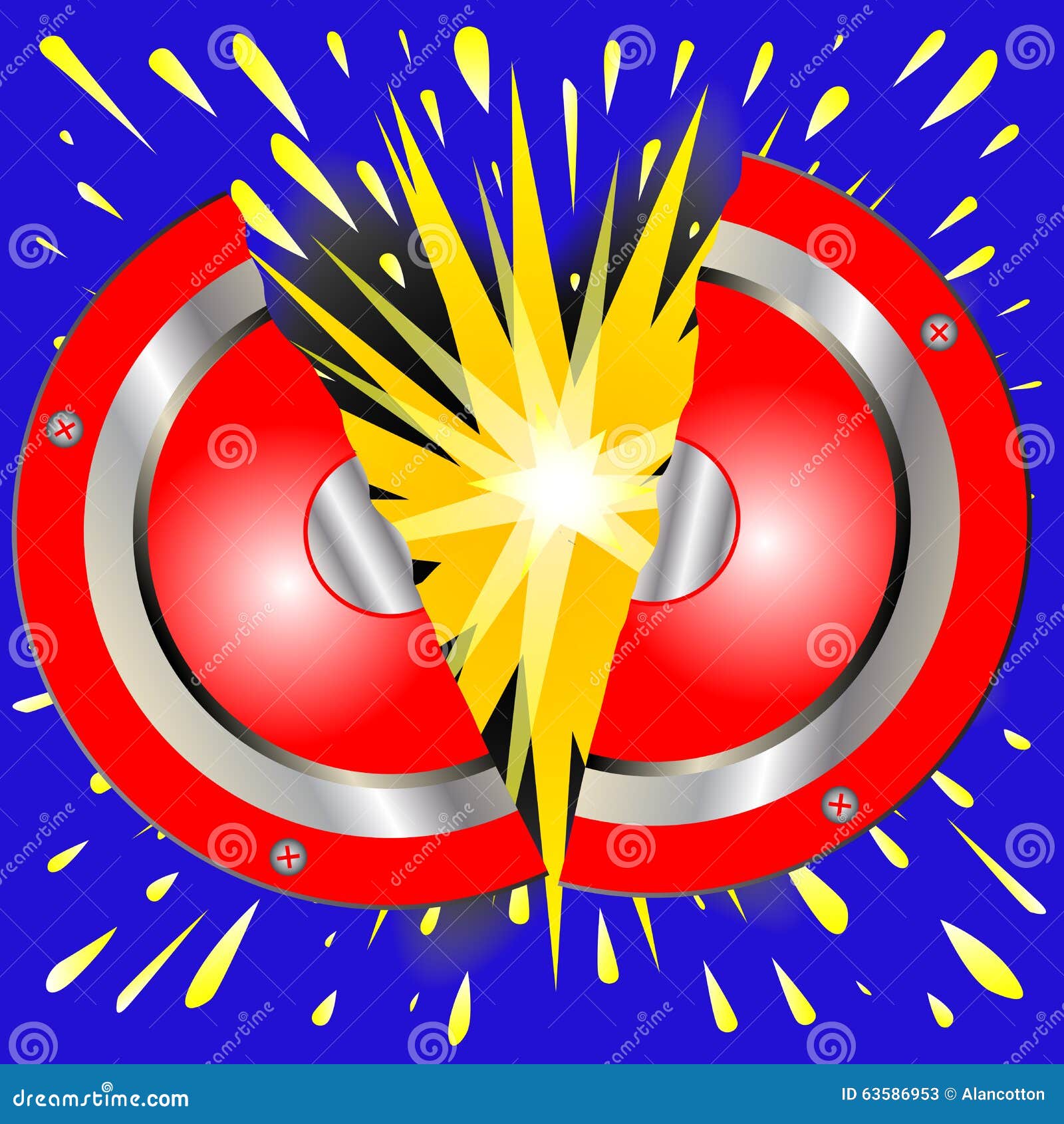 Rock Guitar Speaker Explosion Stock Illustration - Illustration of year ...