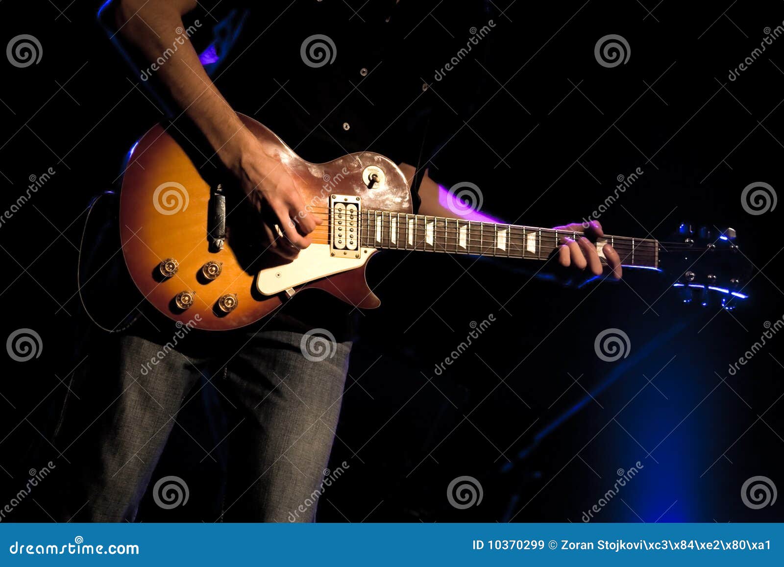 Rock guitarist stock image. Image of rock, modern, stage - 10370299