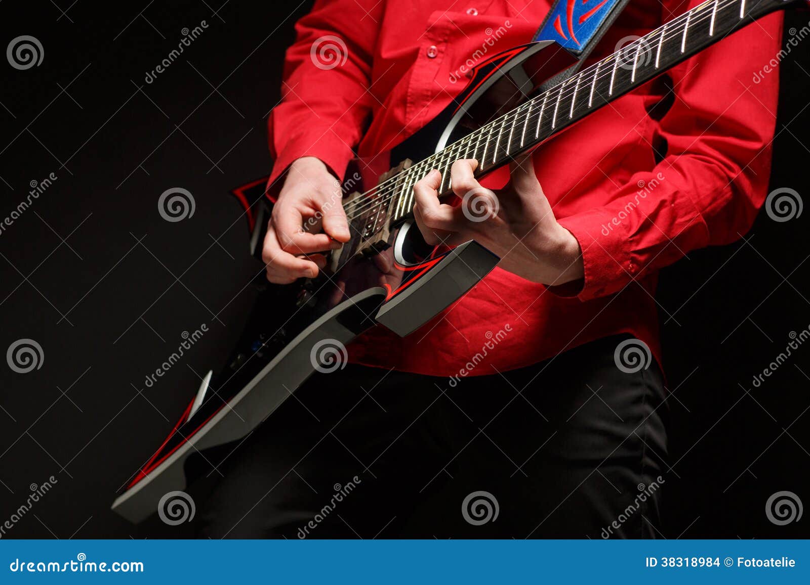 Rock guitarist stock photo. Image of music, indoors, adult - 38318984