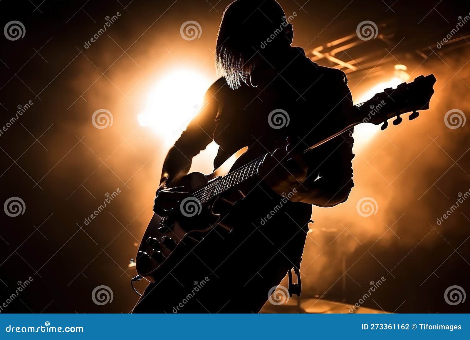 Rock guitarist stock illustration. Illustration of riff - 273361162