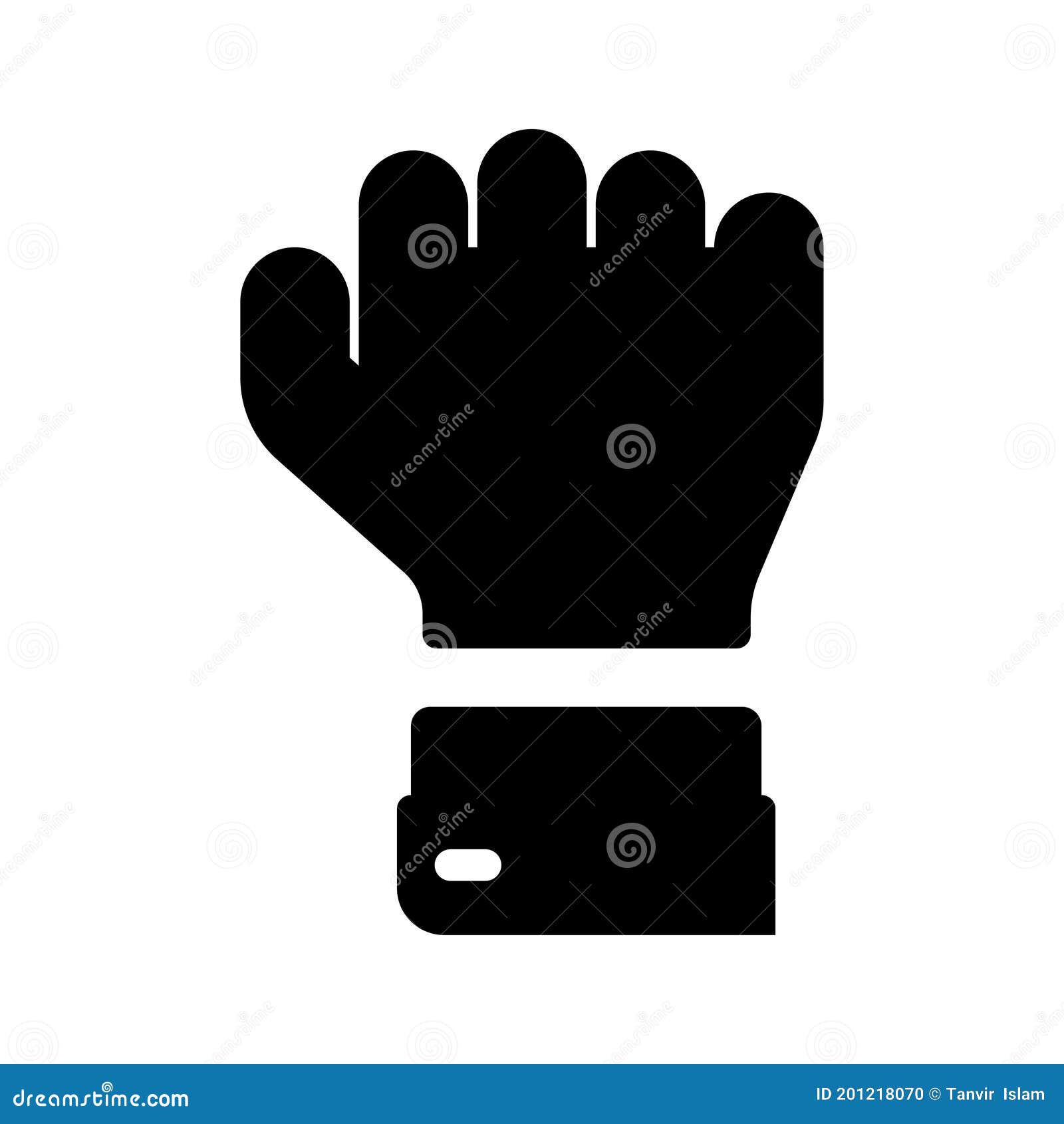 Rock Hand Icon stock vector. Illustration of metal, isolated - 201218070
