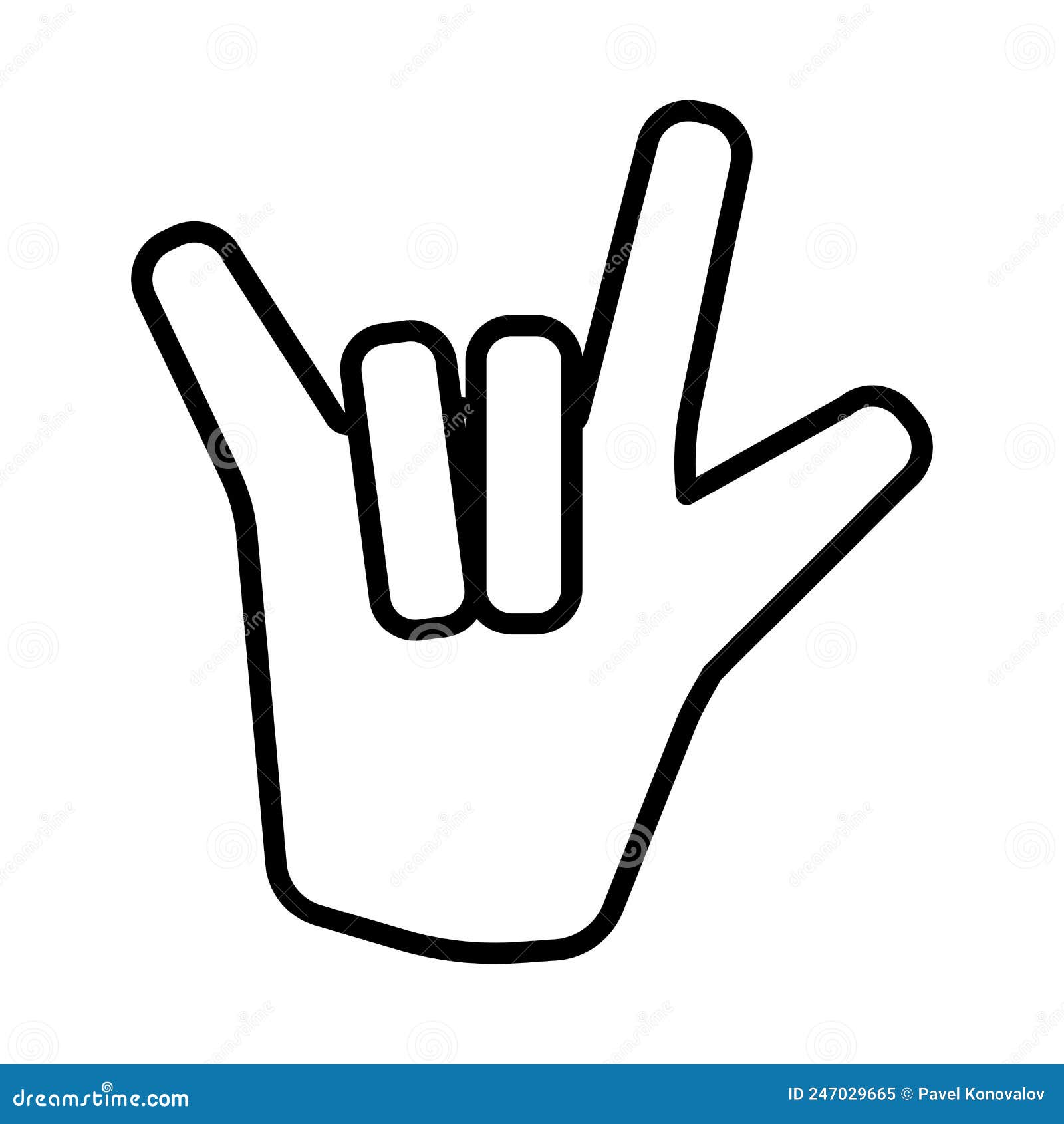 Rock Hand Icon stock vector. Illustration of element - 247029665