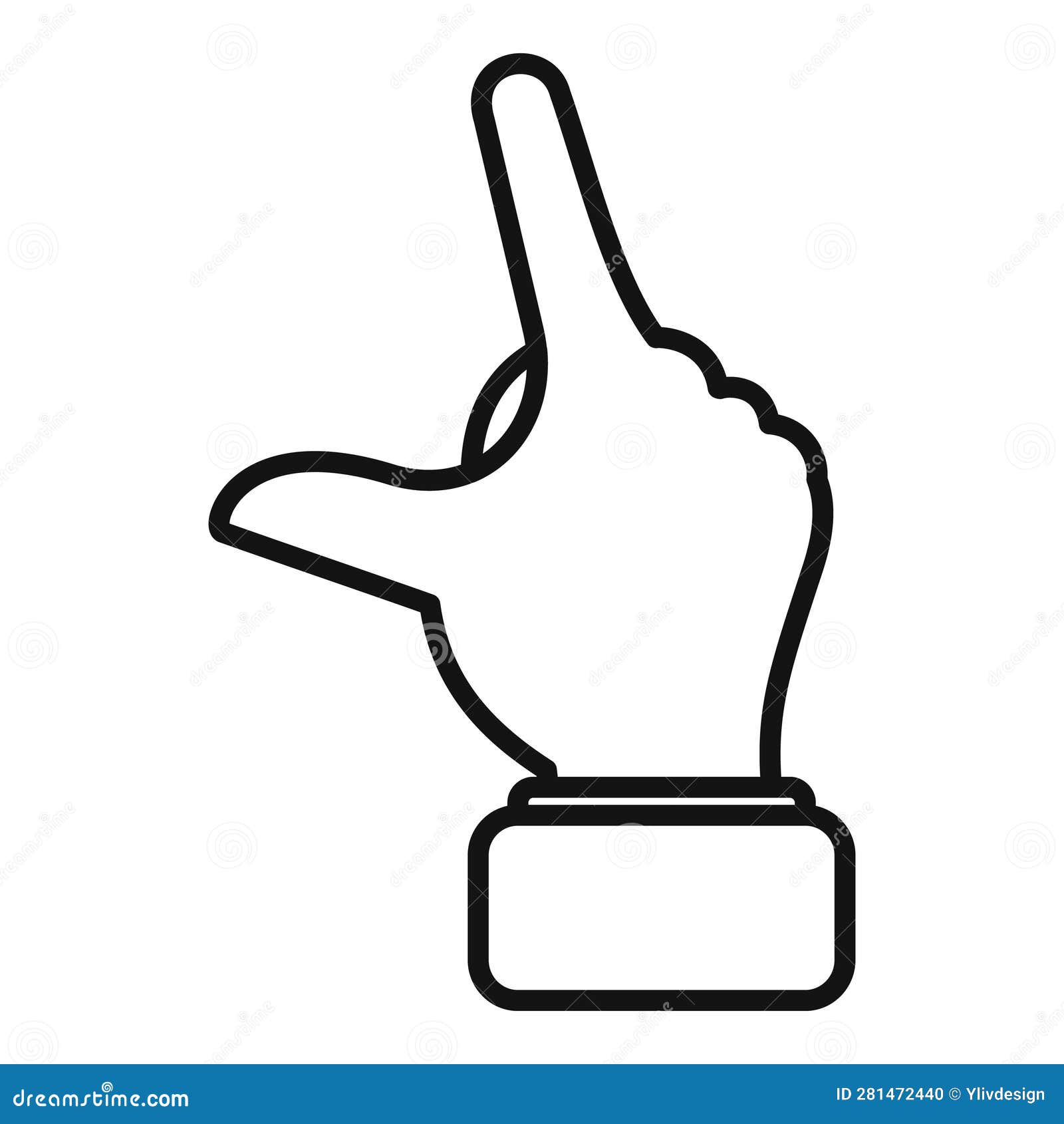 Rock Hand Icon Outline Vector. Pose Sign Stock Vector - Illustration of ...