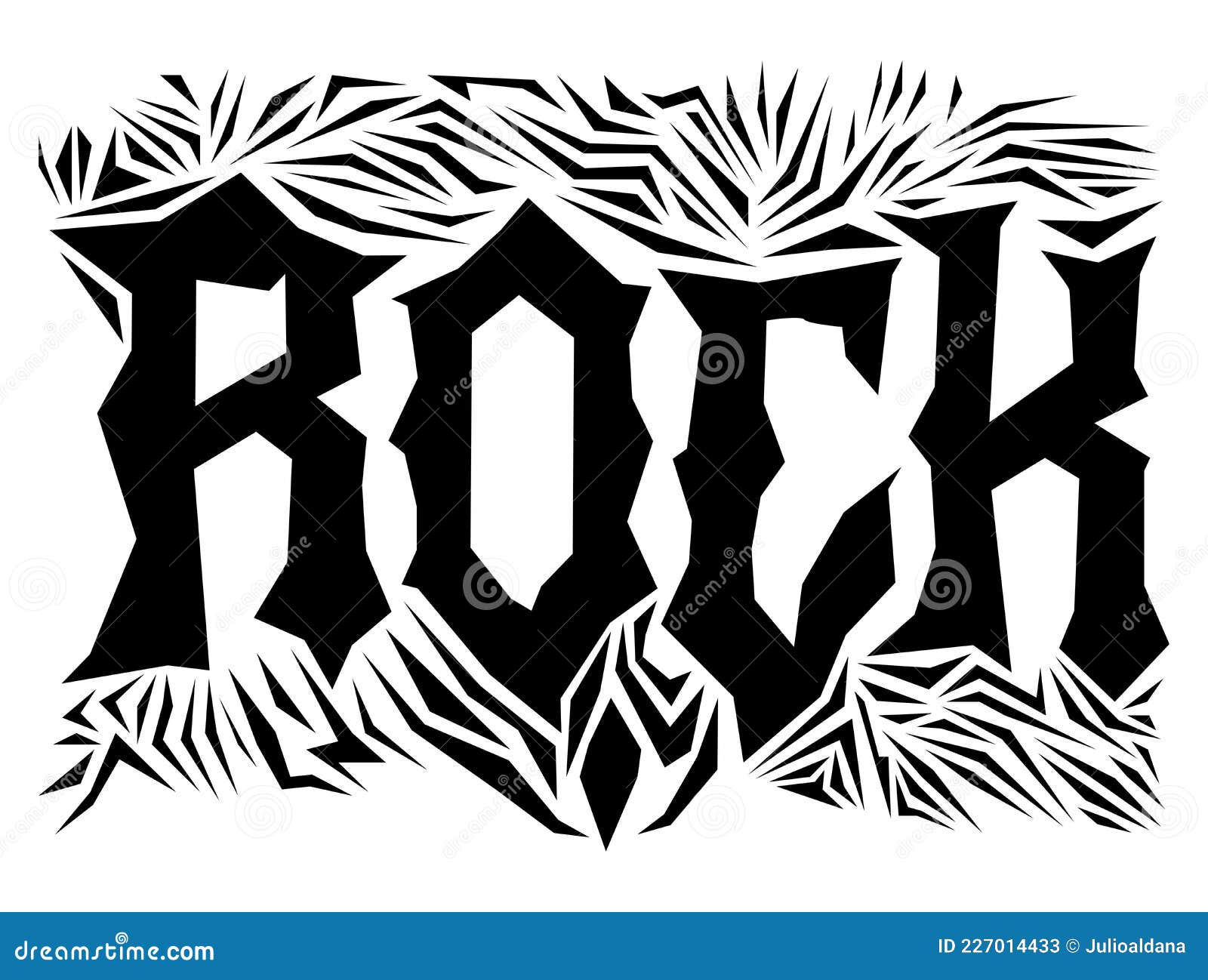 Rock Hardcore Post Design Template Metal Style Elements. Stock Vector ...