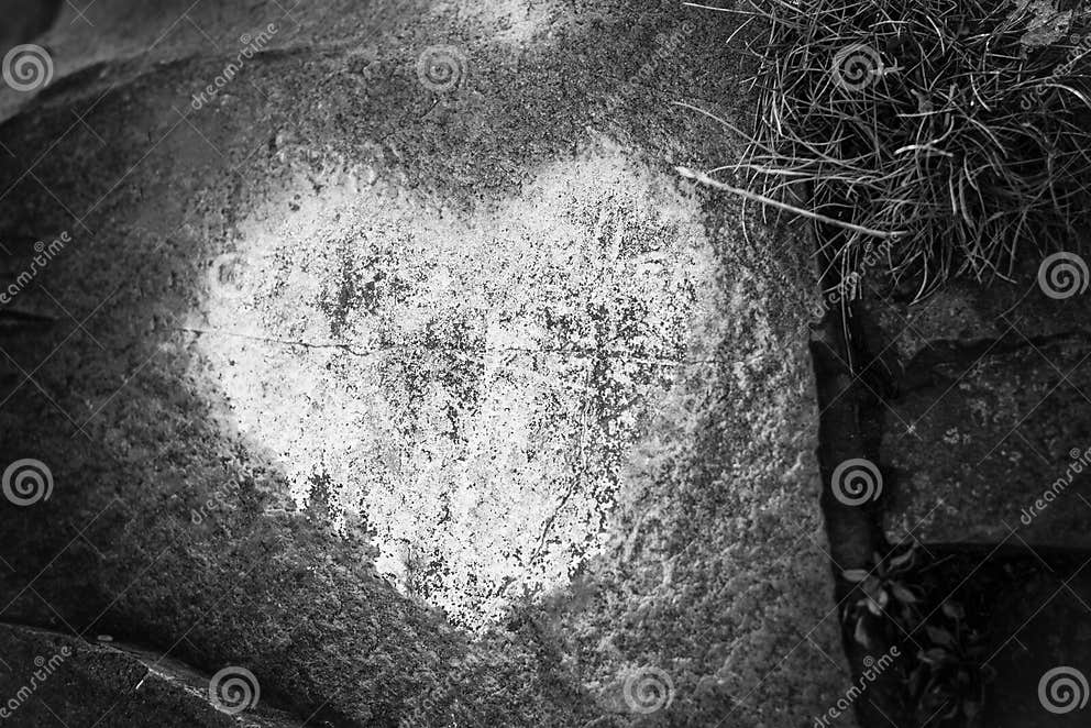 Rock with heart stock photo. Image of shape, romance - 64835468
