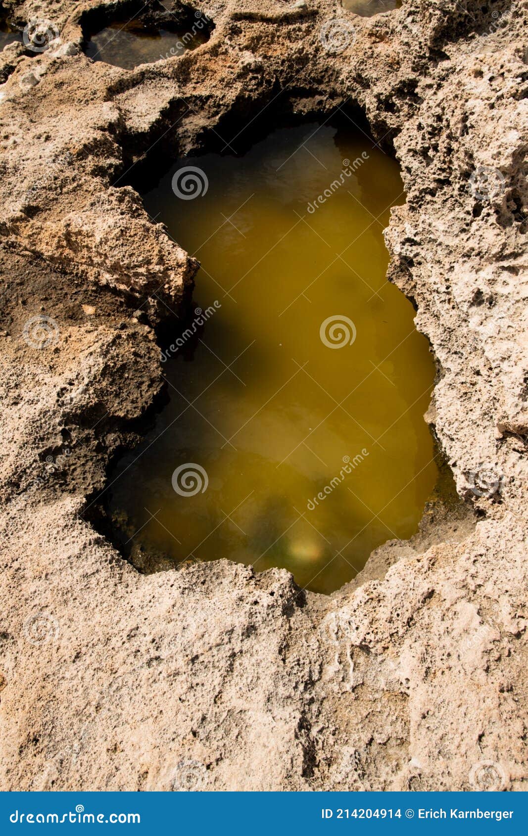 Rock Hole Filled with Water Stock Photo - Image of surface, beautiful ...