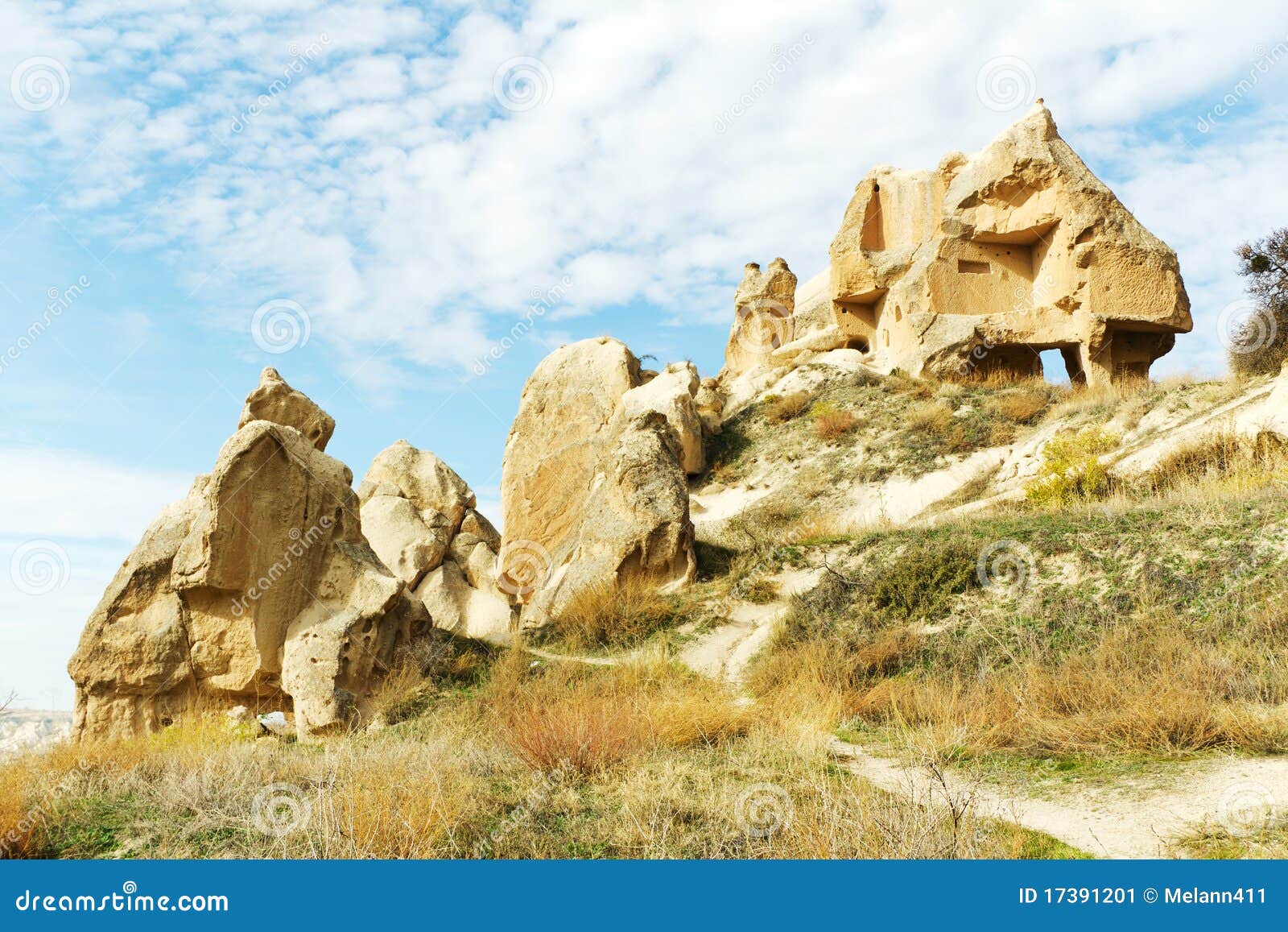 Rock Homes in Cappadocia, Turkey Stock Image - Image of rock, formation ...