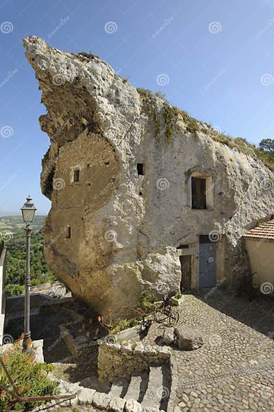 Rock house stock photo. Image of domus, rock, italy, mountain - 12990168