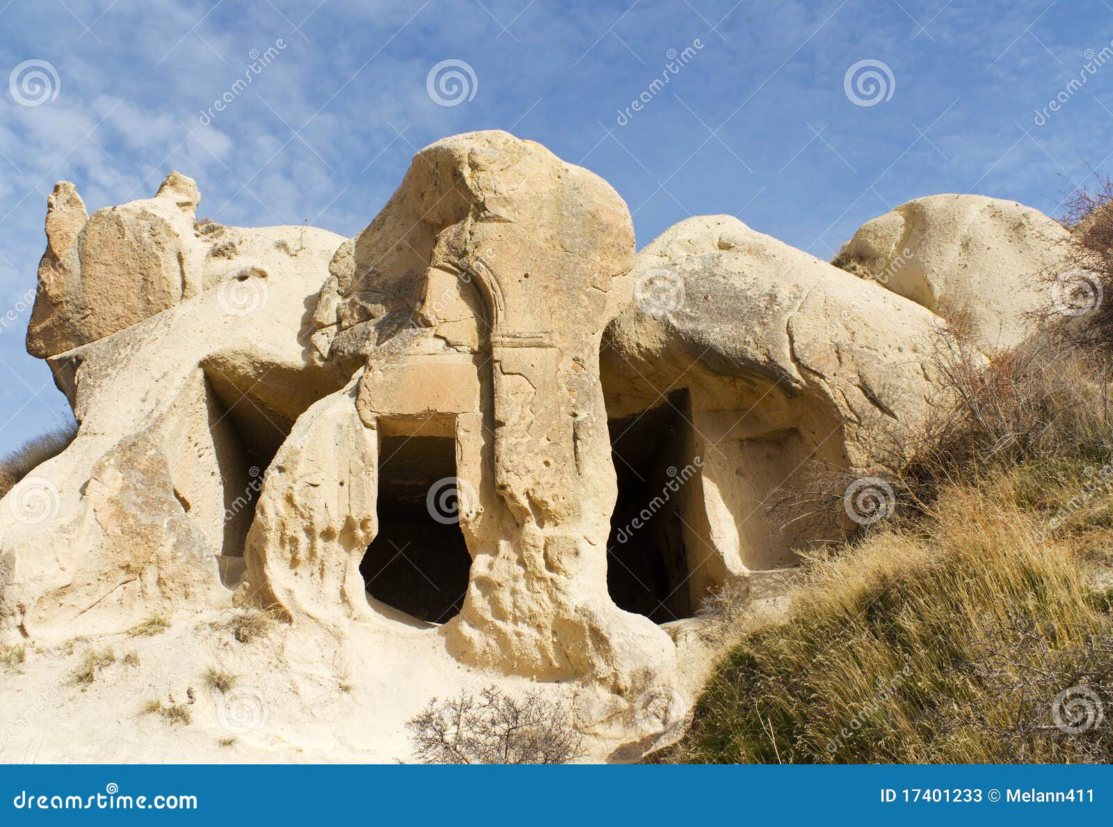 Rock House in Cappadocia, Turkey Stock Image - Image of central ...