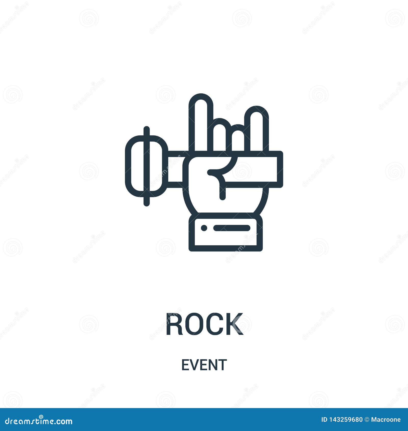 Linear Rockstar Icon From Emotions Outline Collection. Thin Line ...