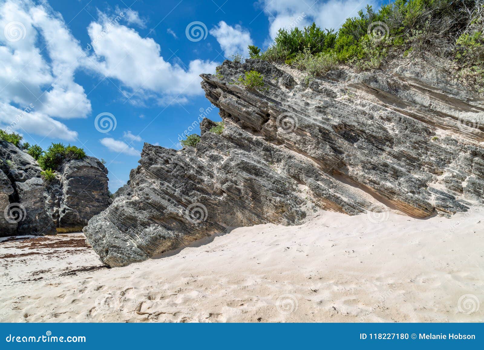 Rock on the Island of Bermuda Stock Photo - Image of sand, formation ...