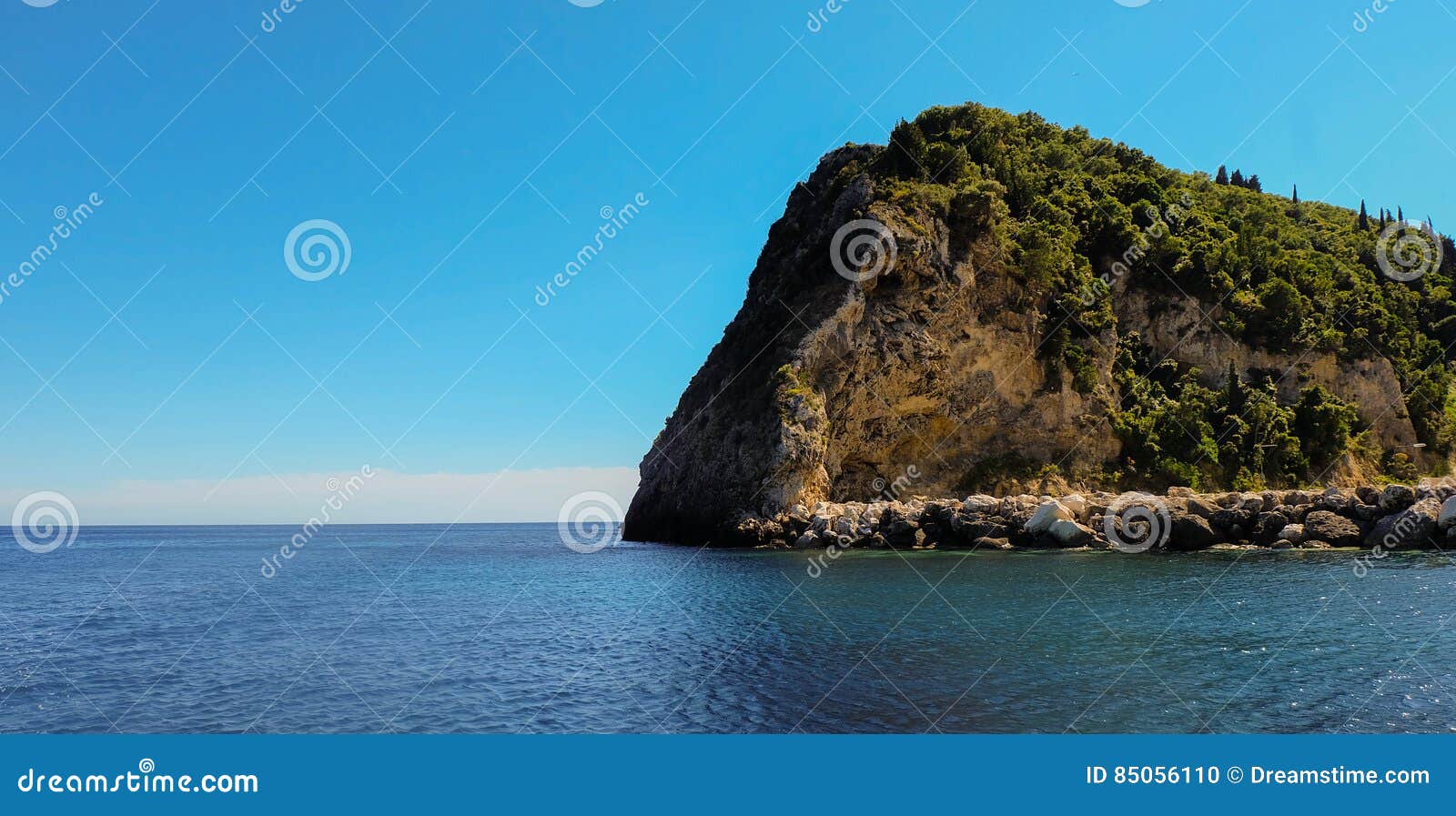 Rock island. stock photo. Image of side, island, nature - 85056110