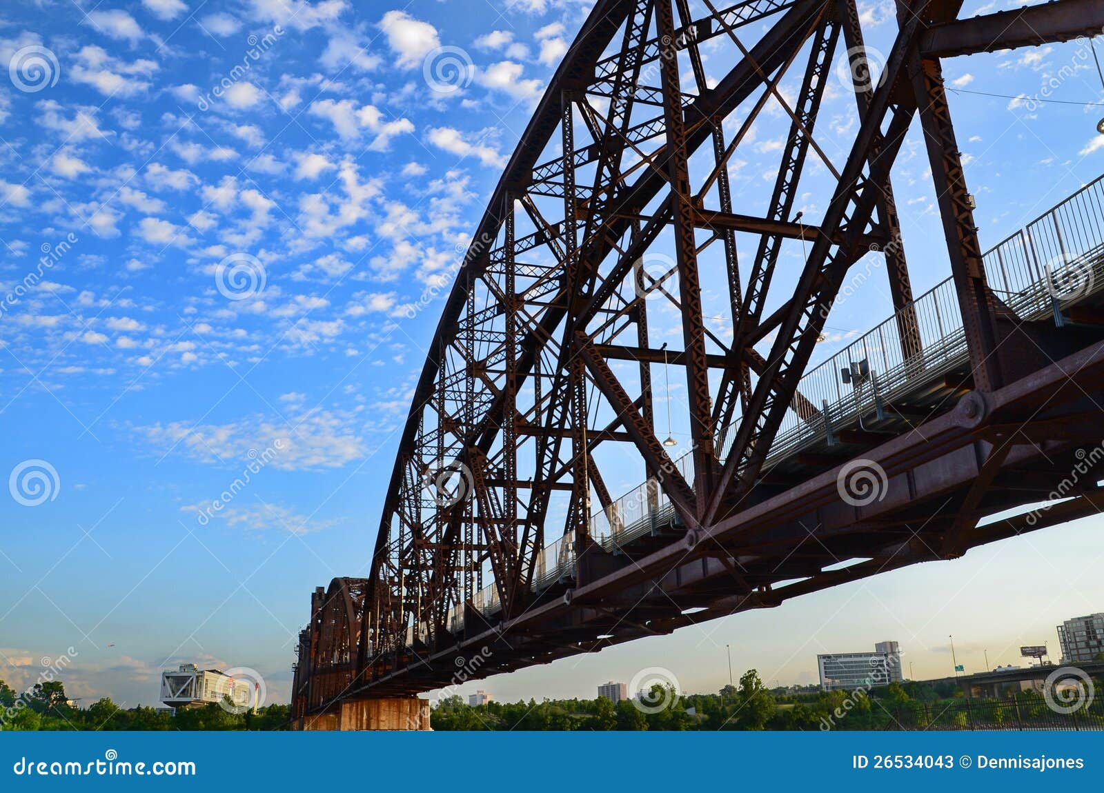 Rock Island Railroad Bridge. Stock Image - Image of metal, construction ...