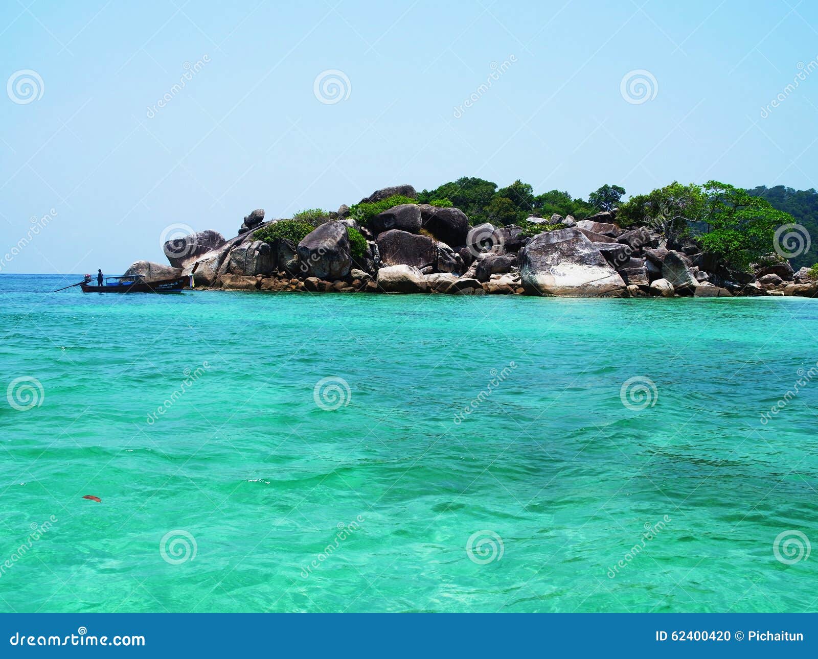 Rock island stock photo. Image of scenics, green, rocks - 62400420