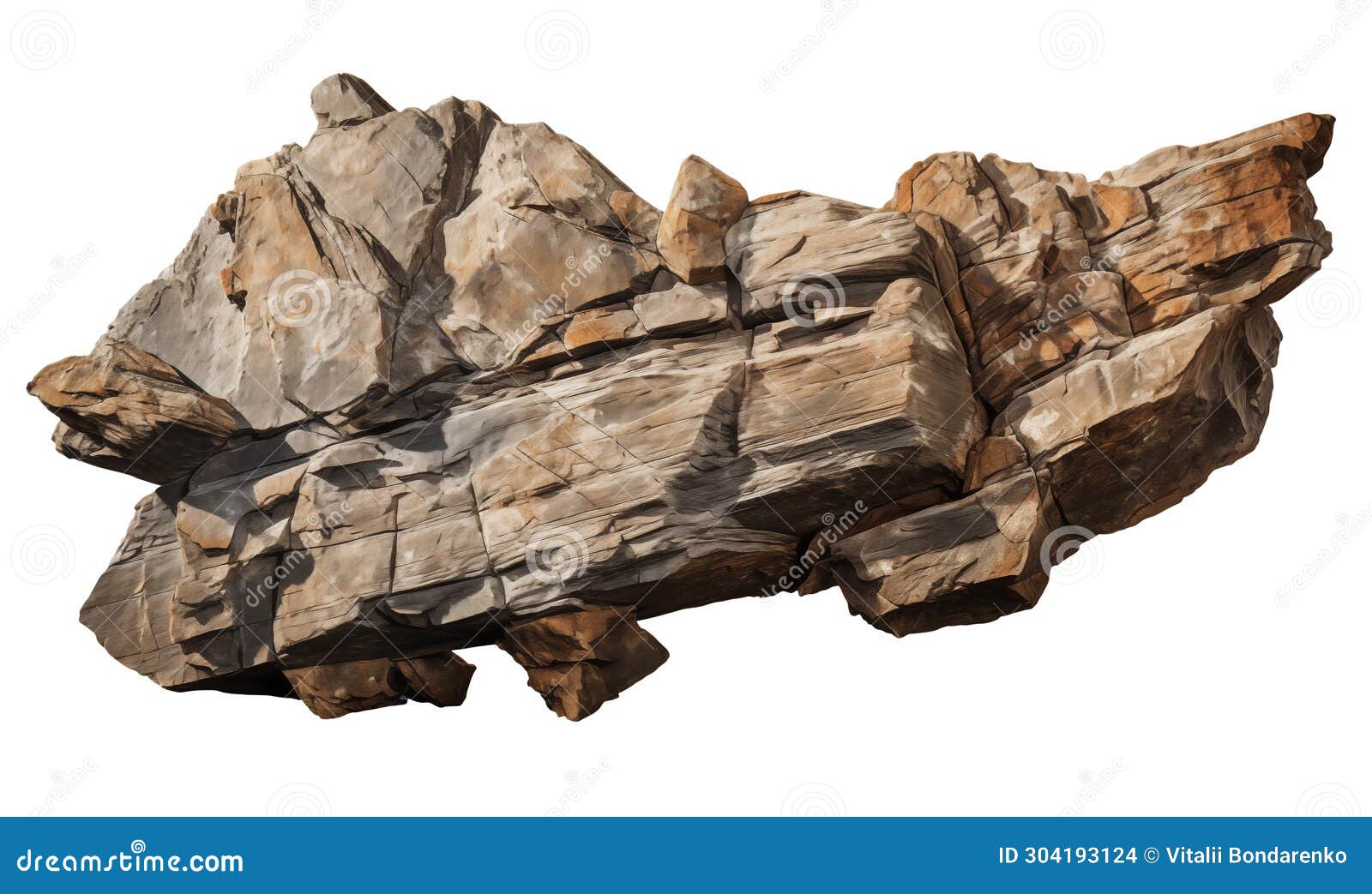 Rock Isolated on Transparent Background. 3d Rendering, 3d Illustration ...