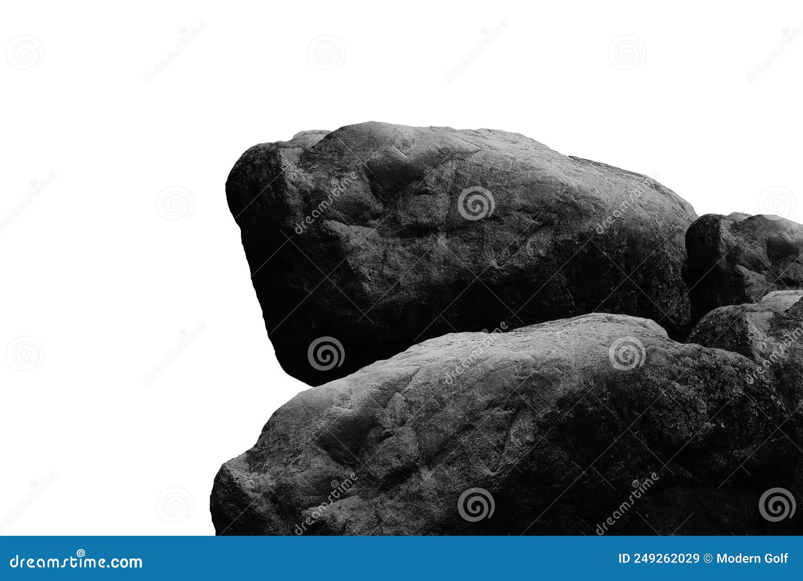 Rock Isolated on White Background Stock Image - Image of shape, nature ...