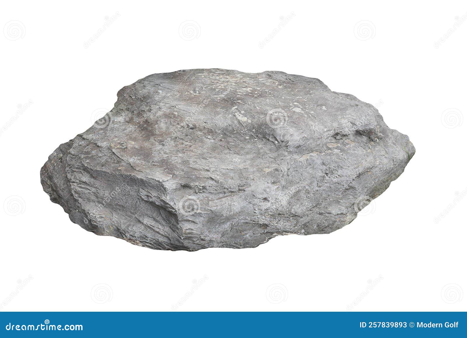 Rock Isolated on White Background . Stock Image - Image of ground ...