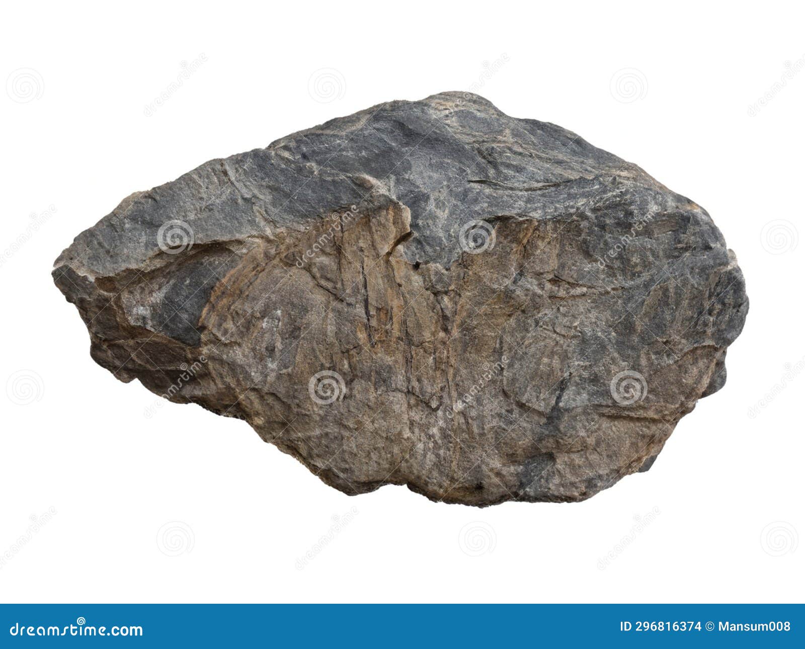 Rock Isolated on White Background Stock Photo - Image of boulder ...