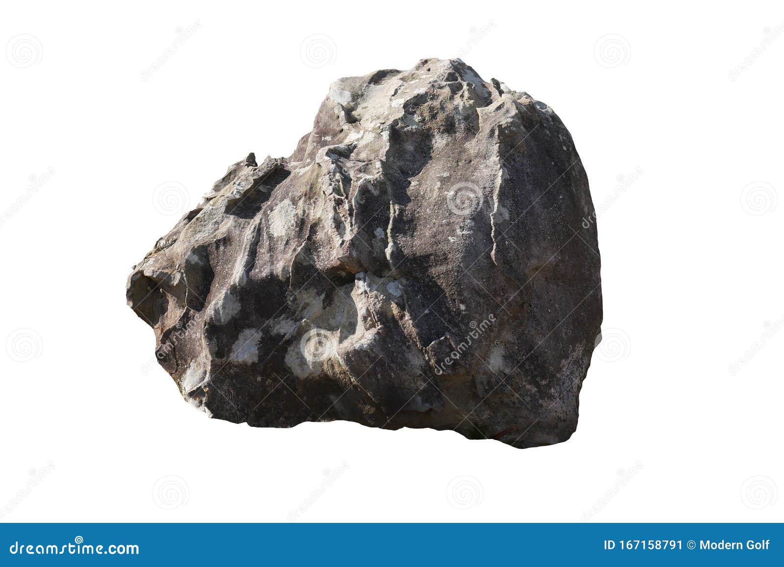 Rock Isolated on White Background.stone Stock Image - Image of earth ...