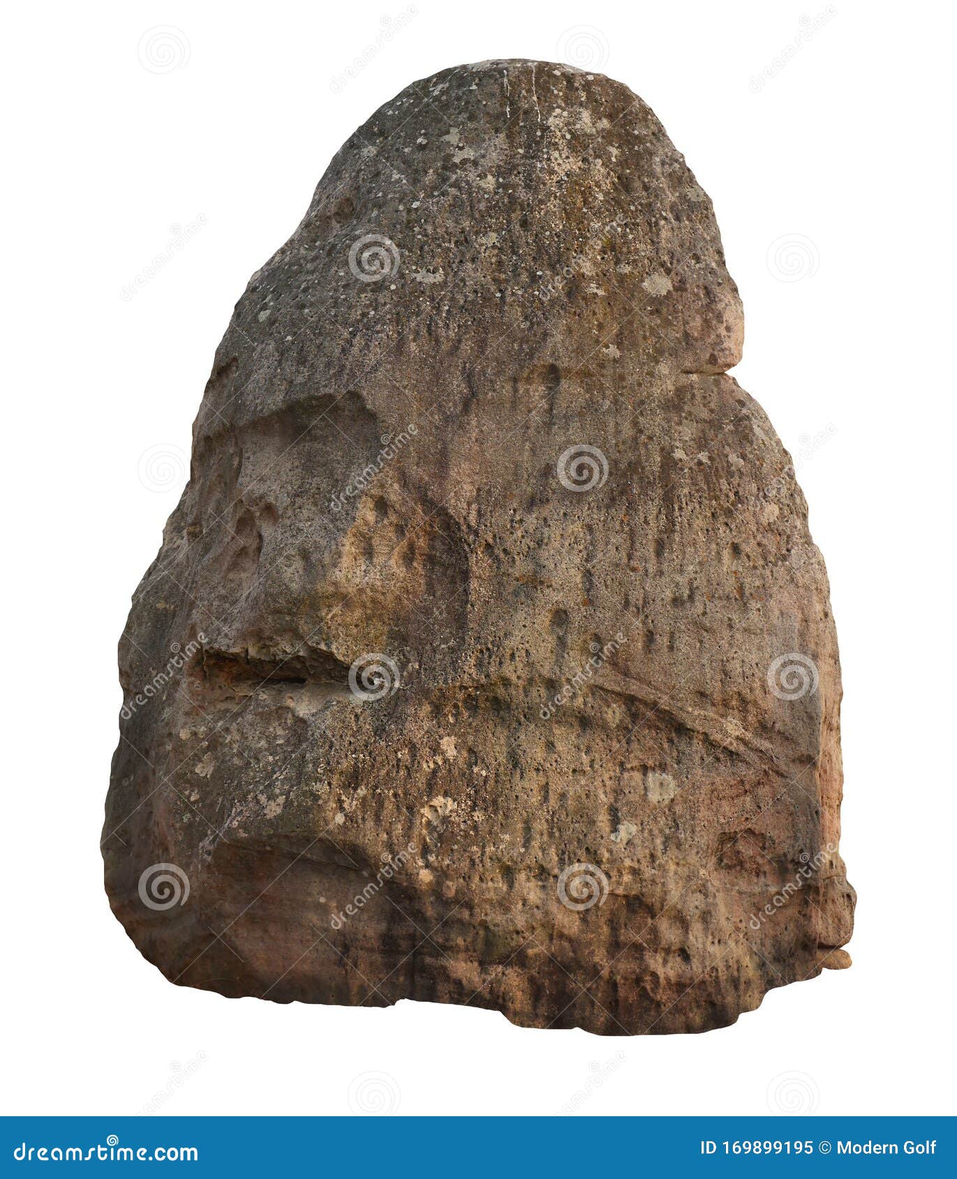 Rock Isolated on White Background. Stock Image - Image of single, piece ...
