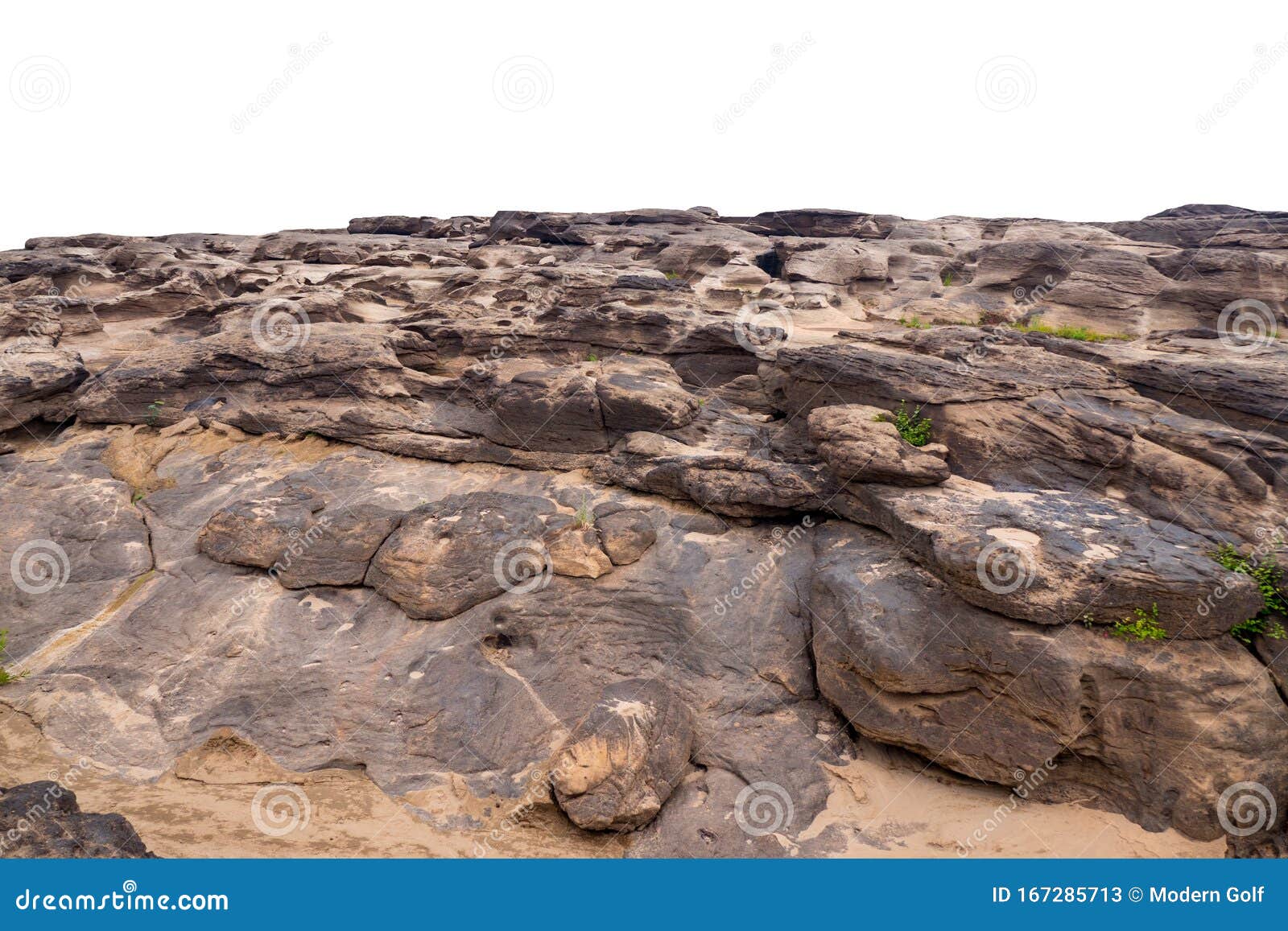 Rock Isolated on White Background. Stock Image - Image of isolated ...