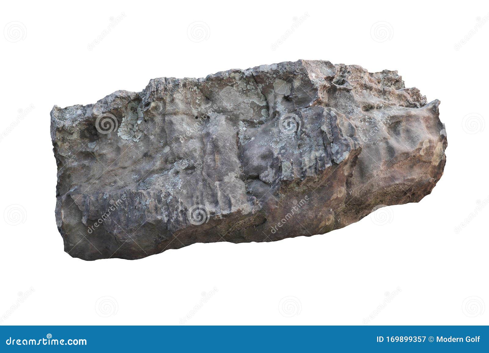 Rock Isolated on White Background. Stock Image - Image of rock, island ...