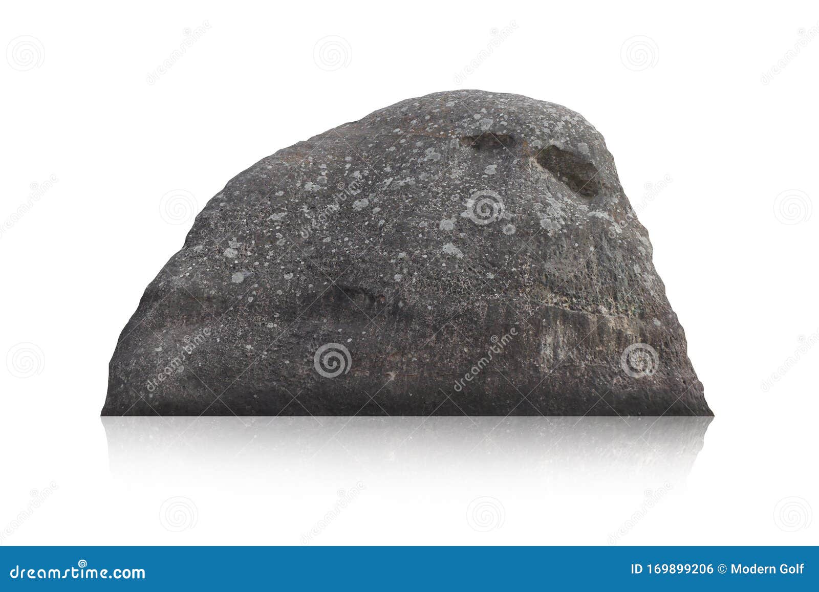 Rock Isolated on White Background. Stock Photo - Image of space ...