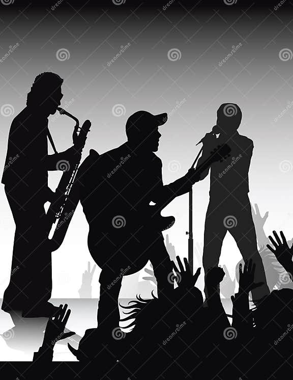 Rock jam stock illustration. Illustration of people, night - 4239774