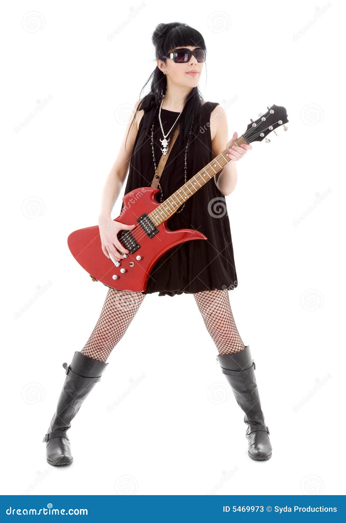 Rock lady stock image. Image of babe, performer, musical - 5469973