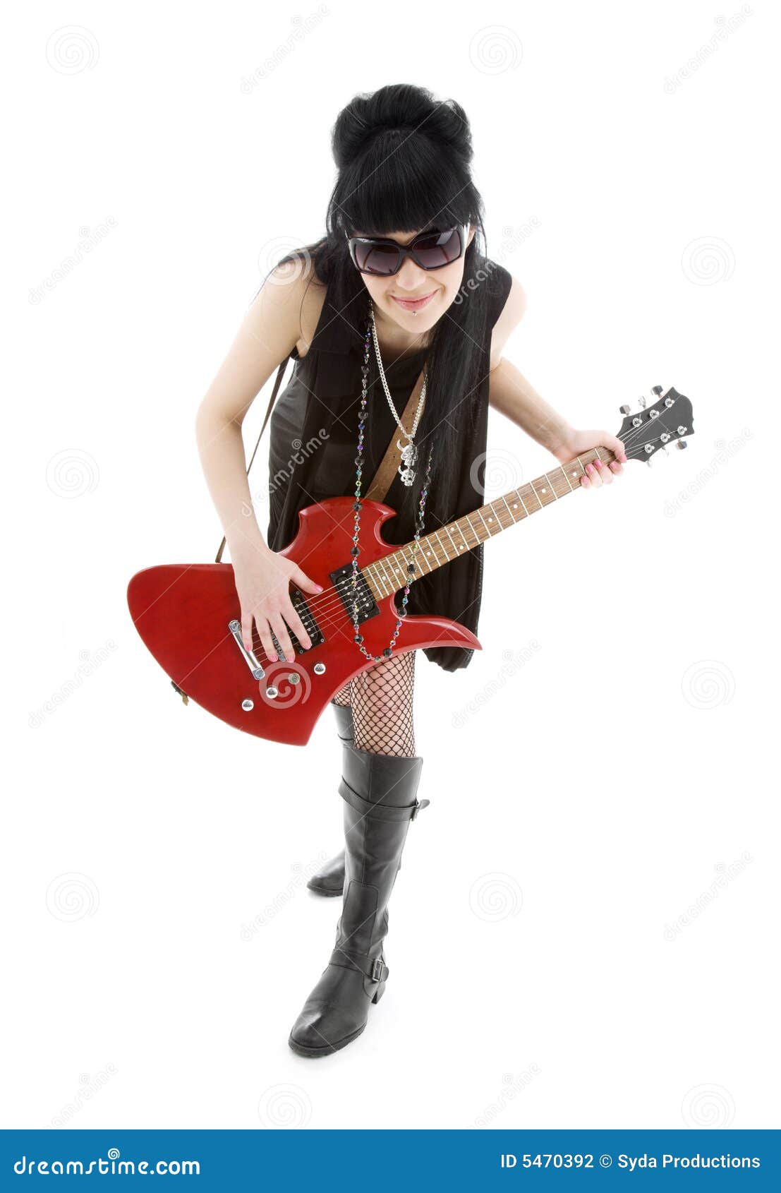 Rock lady stock photo. Image of girl, female, entertainer - 5470392