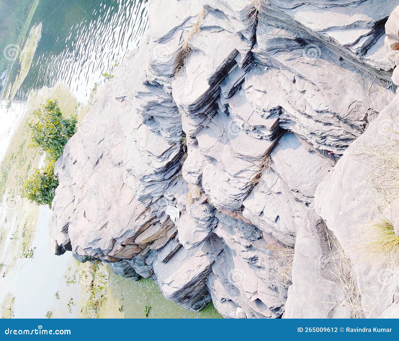 Rock and lake stock photo. Image of lake, rock, freezing - 265009612