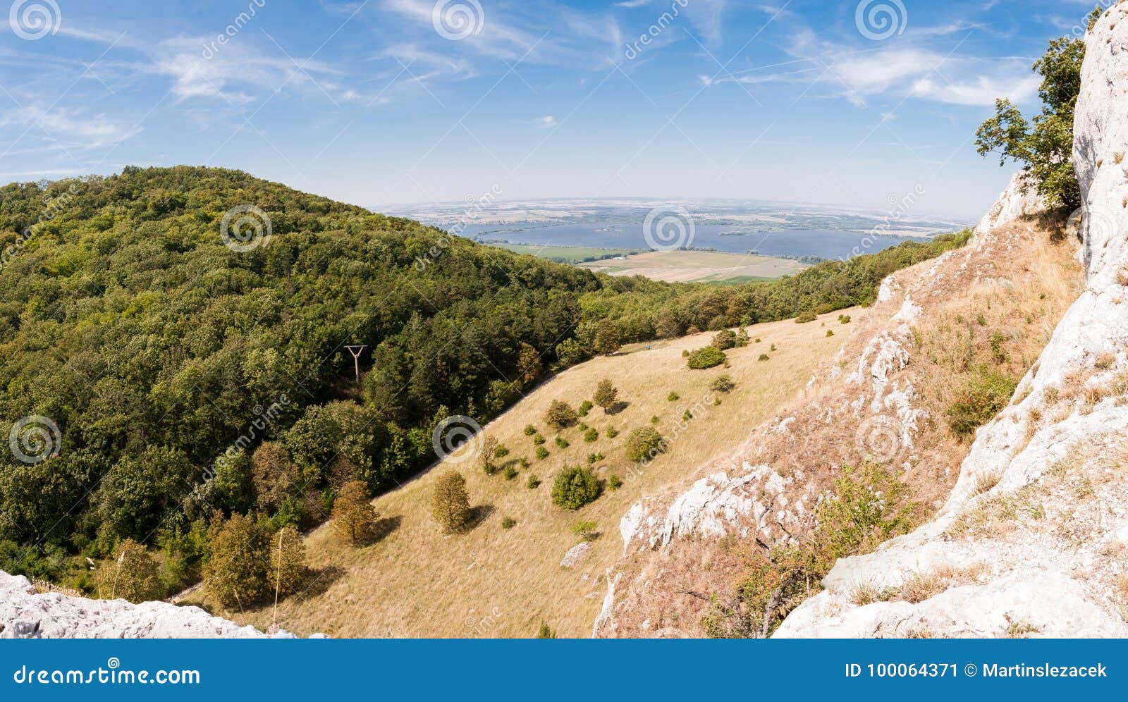 Rock Landscape with Grass and Blue Sky Stock Image - Image of beauty ...