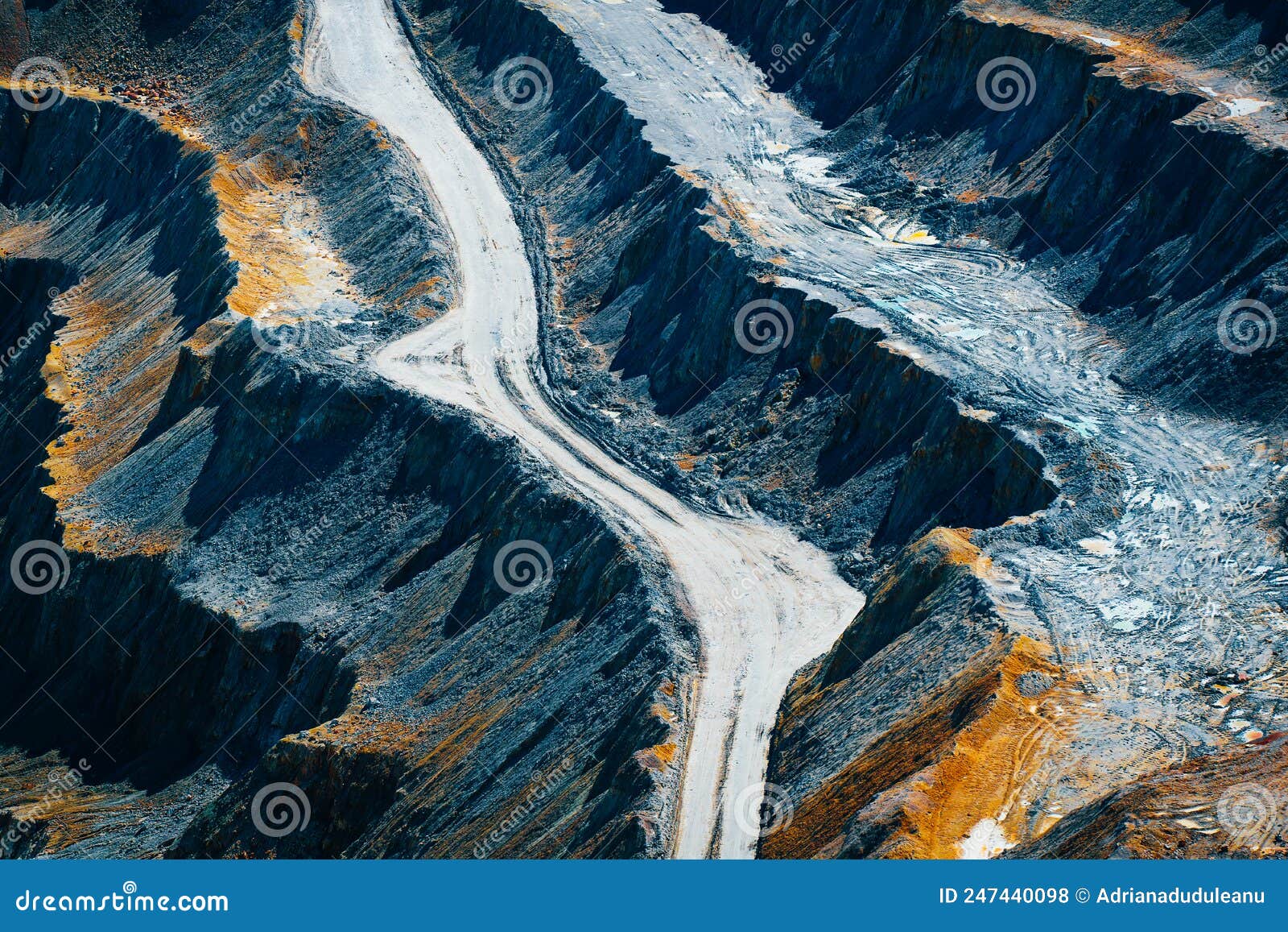 Layers of Terrain in Open Pit Mine Stock Photo - Image of mining ...