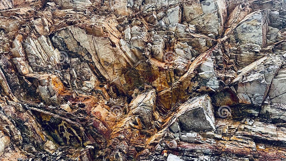 Rock Layers in a Mining Process Stock Image - Image of rock, formation ...