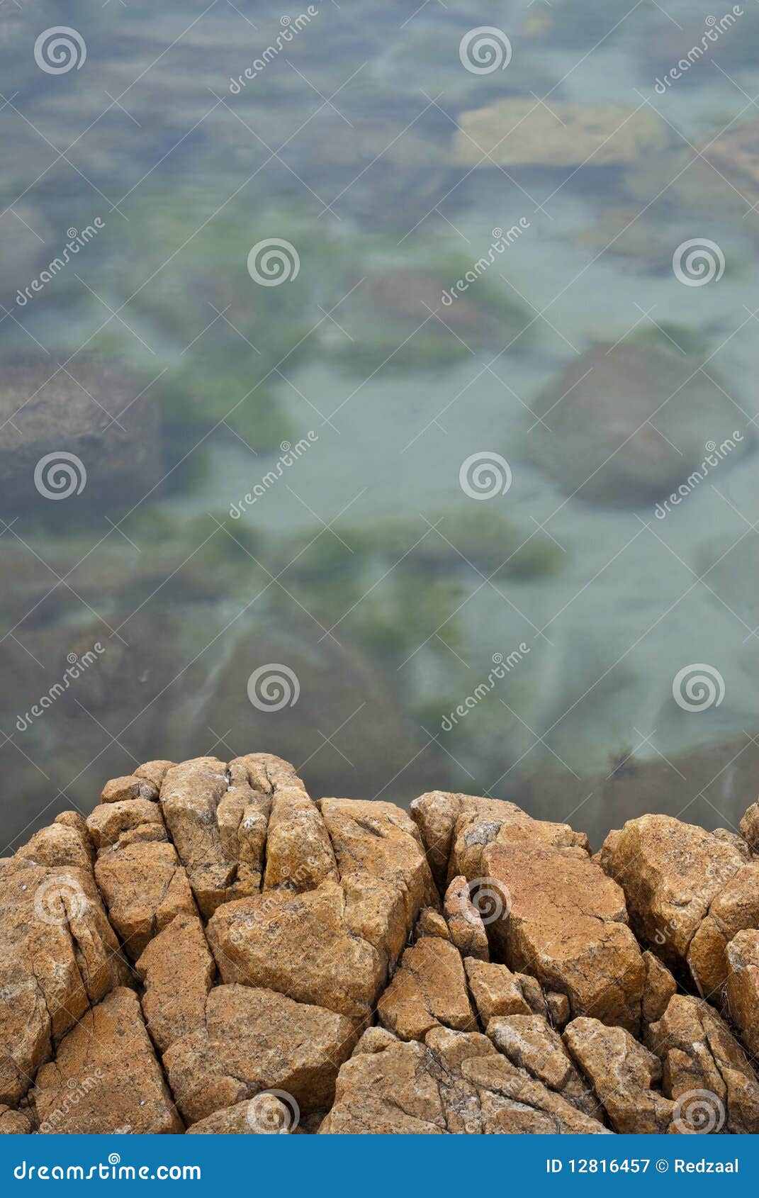 Rock ledge and seawater stock image. Image of clear, aqua - 12816457