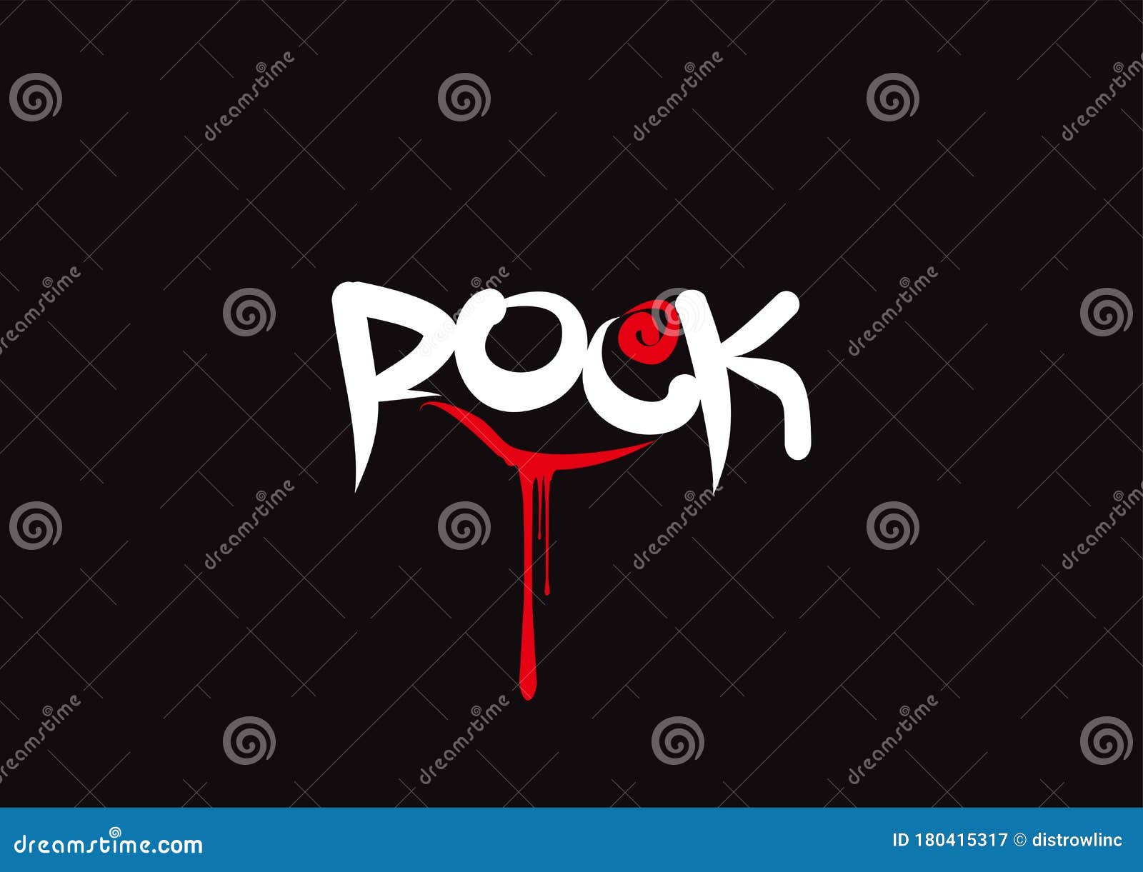 Rock Lettering Text. Modern Calligraphy Style Vector Illustration Stock ...