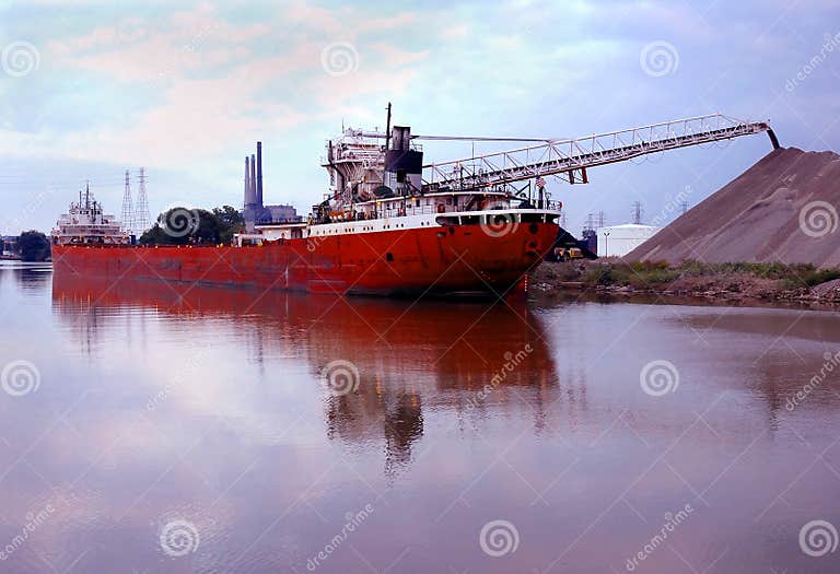 Rock Limestone Ship stock image. Image of port, michigan - 2454367