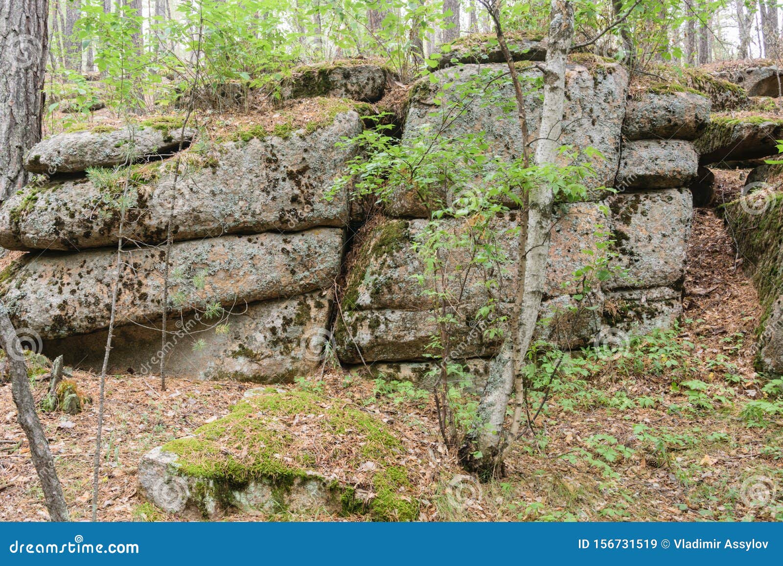 A Rock Made of Horizontal Layers of Stone Stock Image - Image of ...