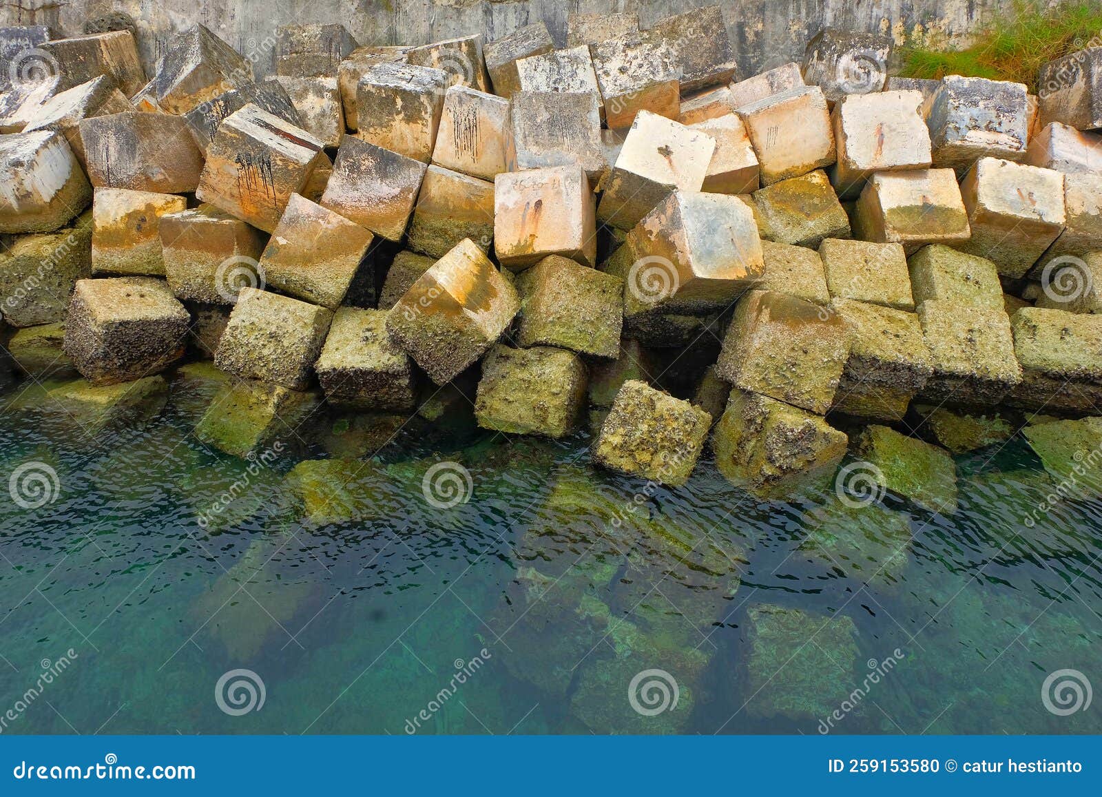 Rock Materials for Building Shipyards Stock Photo - Image of pier ...
