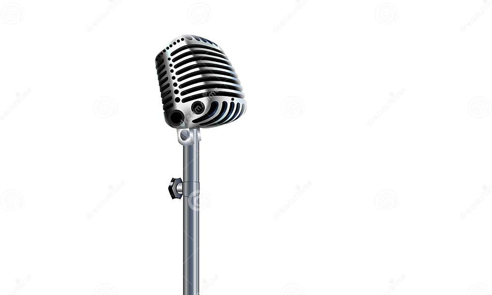 Rock microphone isolate stock vector. Illustration of object - 117533068